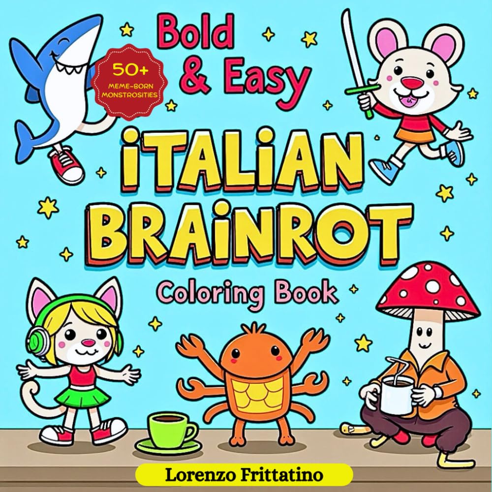 Amazon.com: Bold & Easy Italian Brainrot Coloring Book: 9798288436000 ...