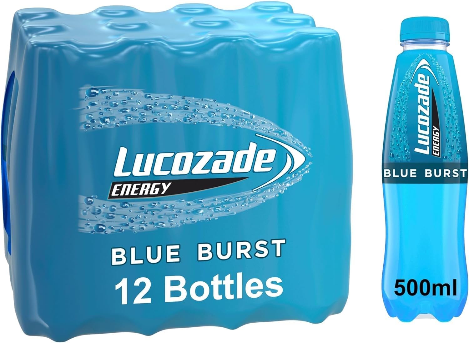 Lucozade Energy Blue Burst 12x500ml -New Flavour (Blucozade) : Amazon ...