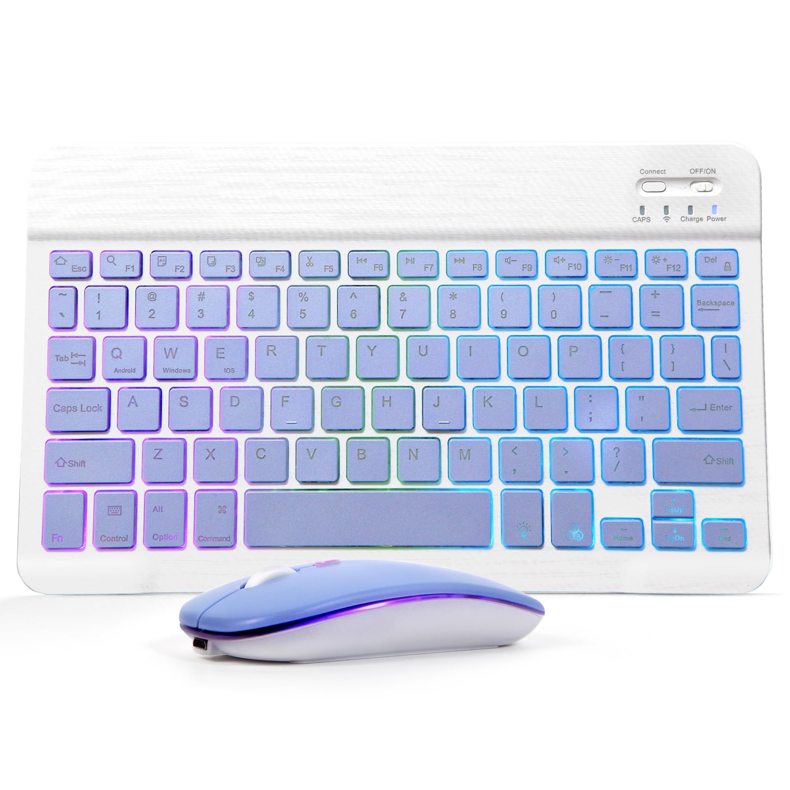 Amazon.com: Ultra-Slim Bluetooth Keyboard and Mouse Portable Mini ...