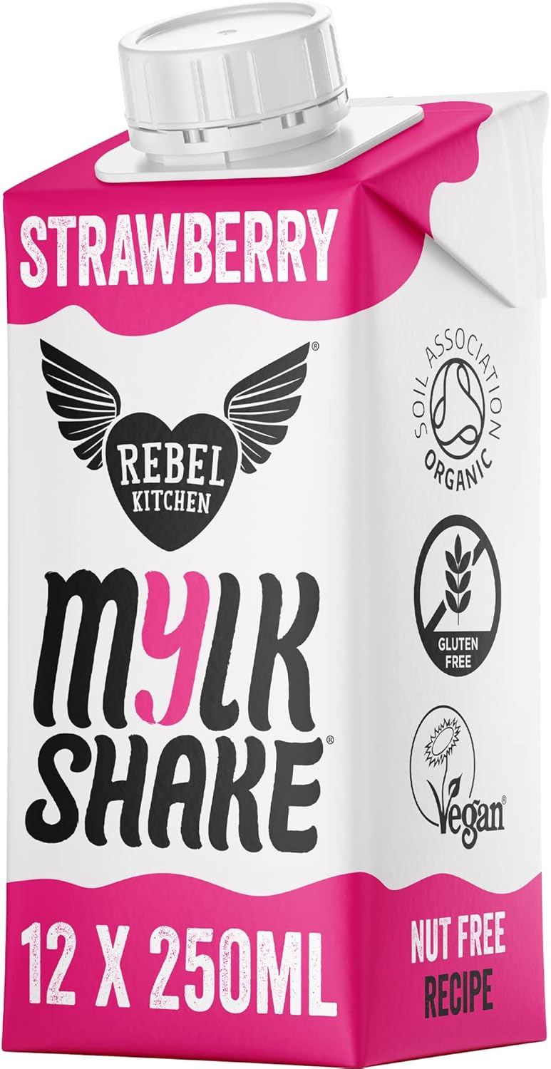 Rebel Kitchen - Strawberry Mylk Shake - Organic Milk Beverage - 12x ...