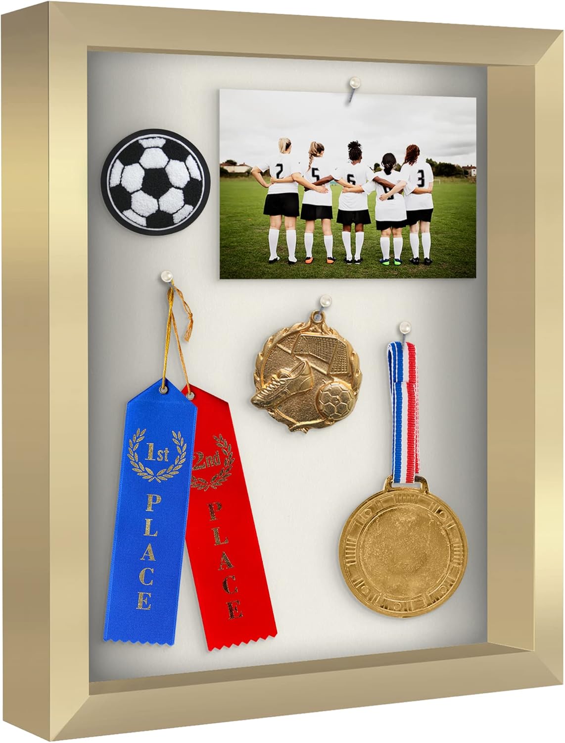 Amazon.com - Americanflat 11x14 Shadow Box Frame in Gold with Soft ...