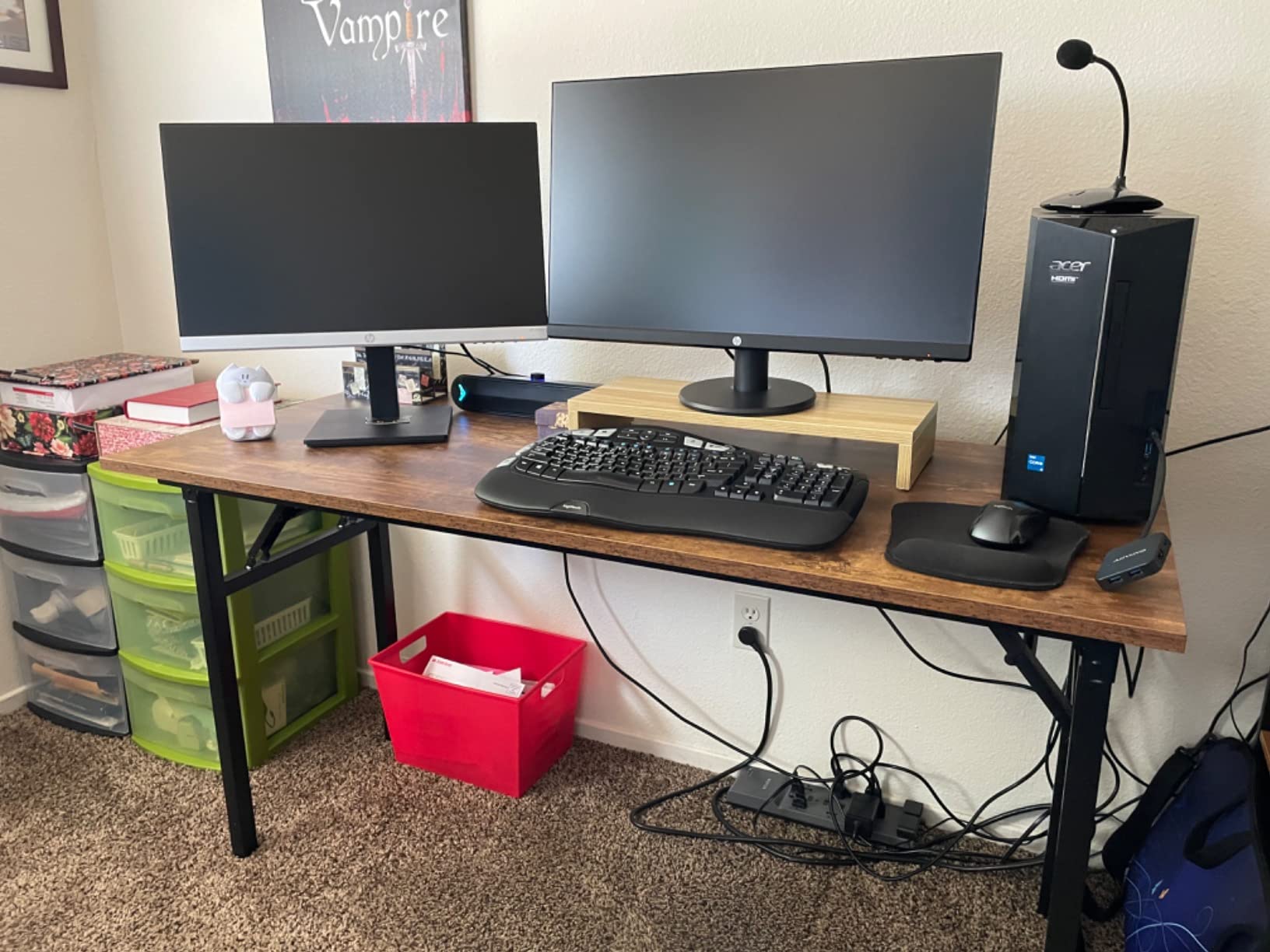 $28/mo - Finance Need Computer Desk Office Desk 62 inches Folding Table ...