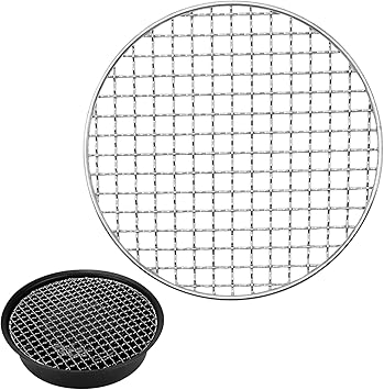Amazon.com: UOIENRT Multi-Purpose Round BBQ Grill Net, Stainless Steel ...