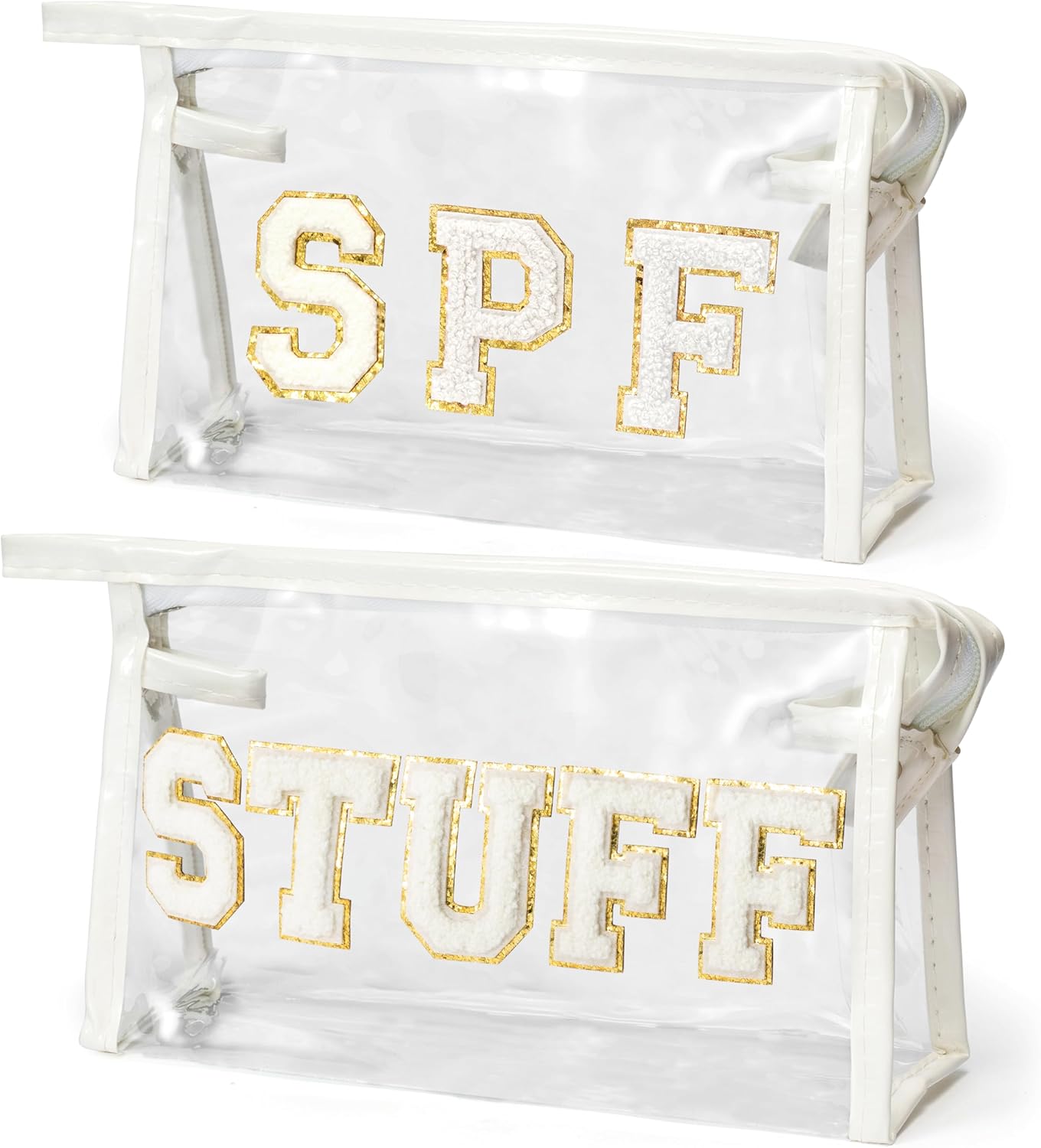 Amazon.com: EZdhuawuse Preppy Patch Cosmetic Bag - 2Pcs Summer Small ...