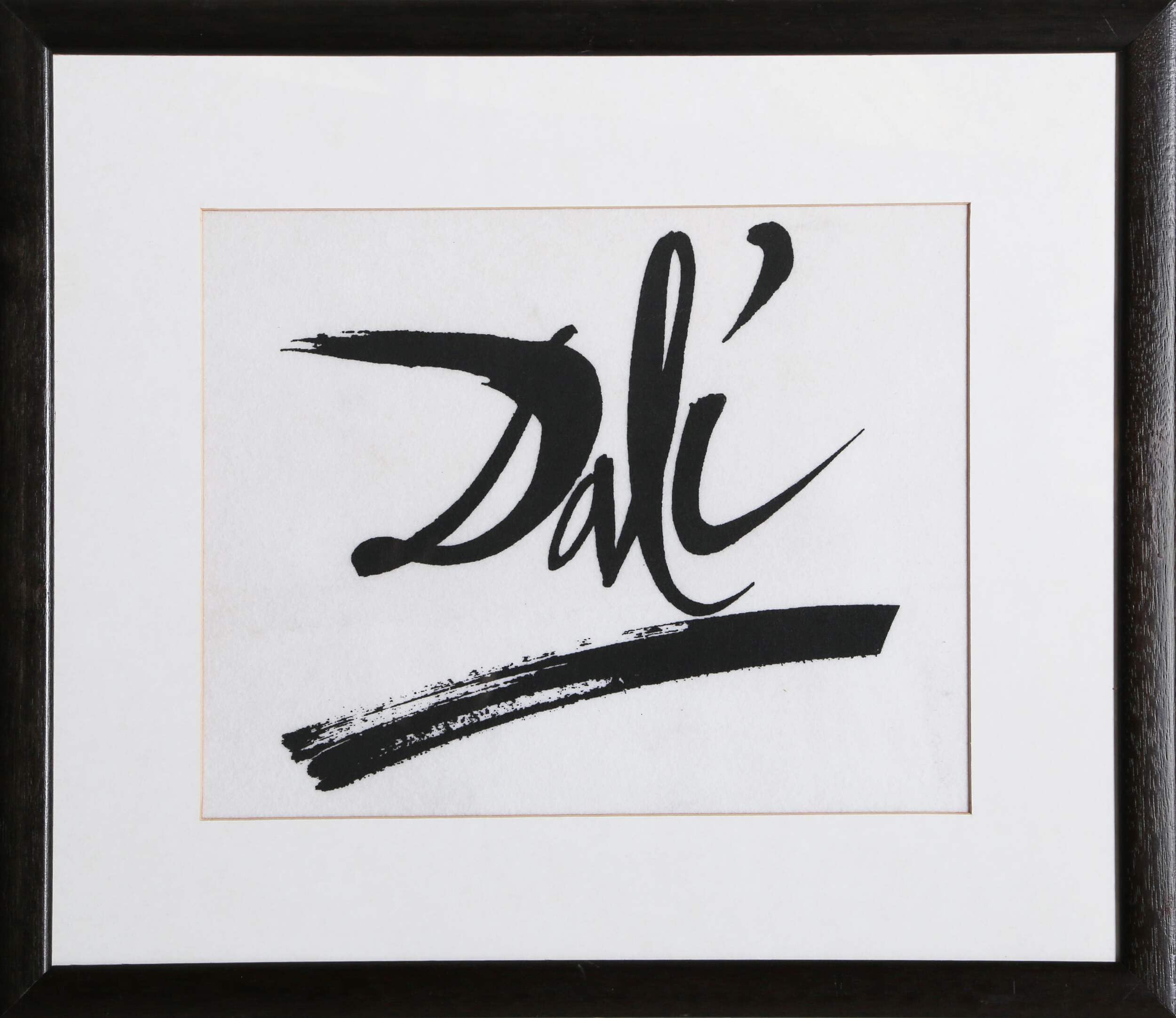 Assinatura Autentica De Salvador Dali Reprodução Antiga Em Óleo De