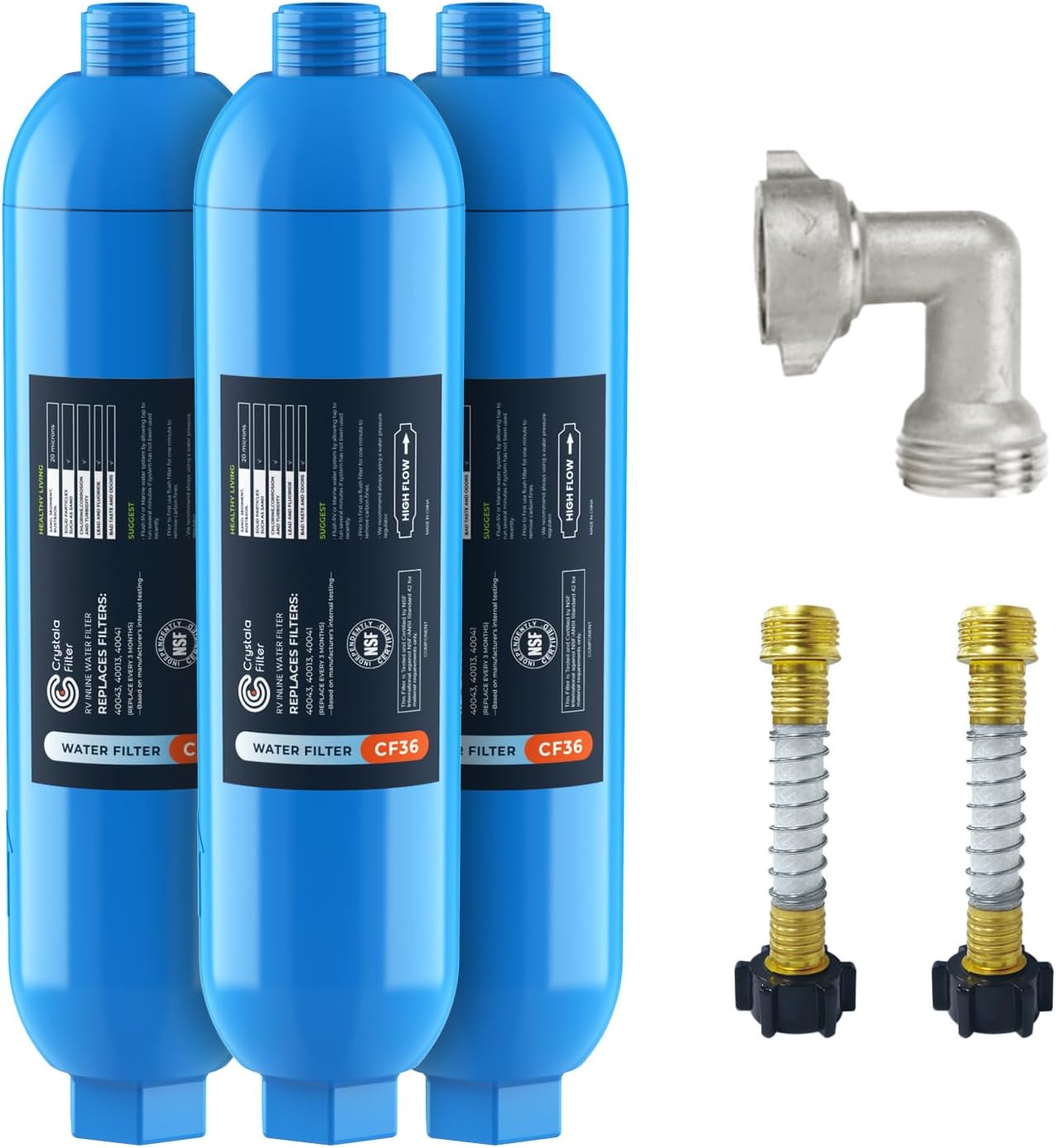 Amazon.com: CRYSTALA RV/Camper Water Filter, Inline Water Filter ...