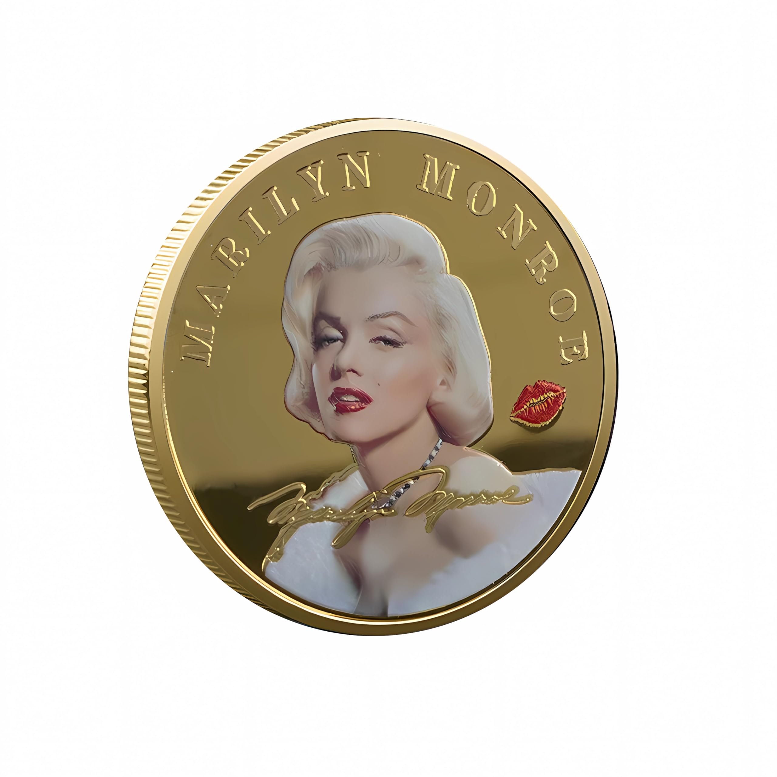 Amazon.com: Priwety Marilyn Monroe Challenge Commemorative Gold Plated ...