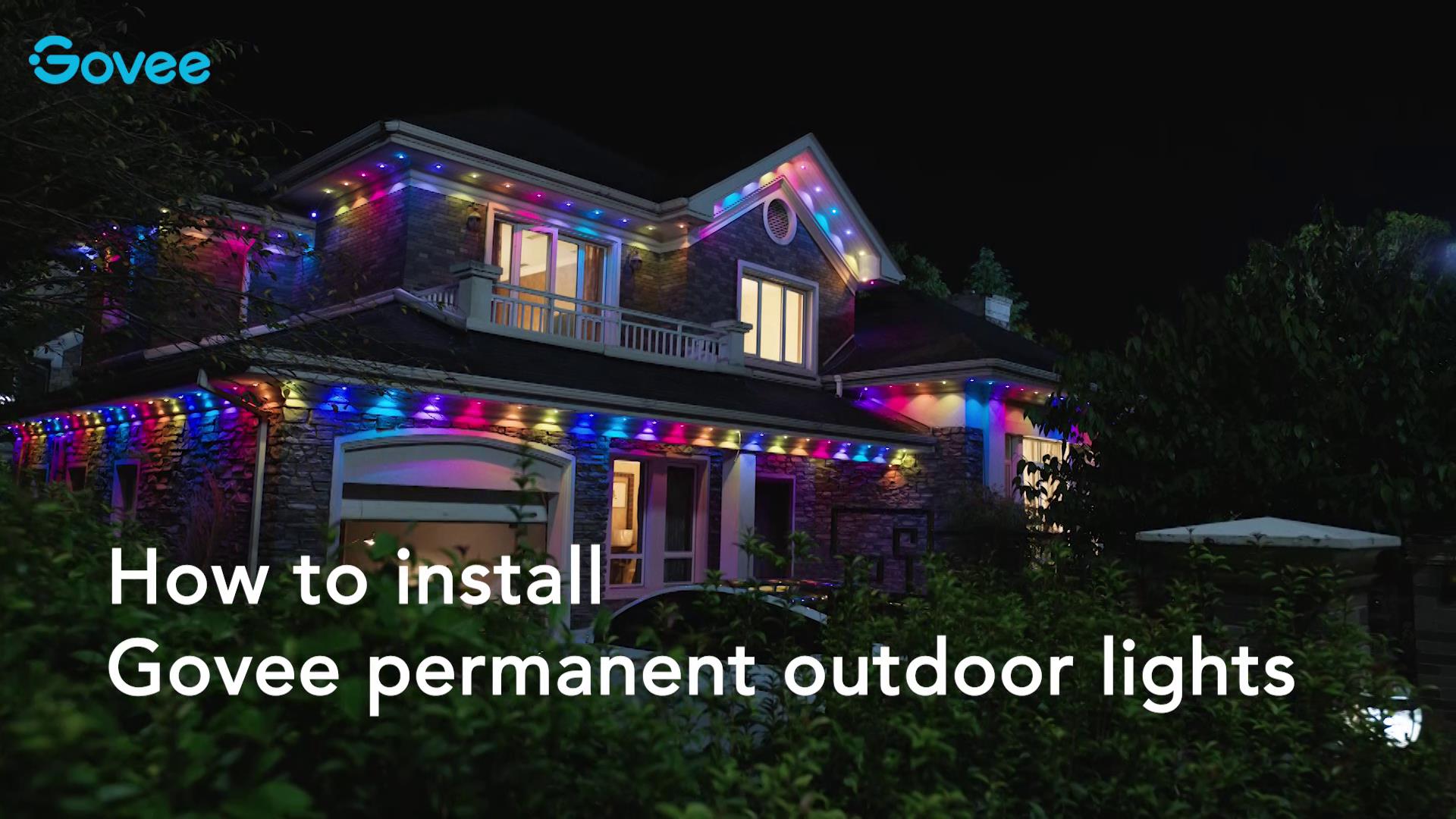 Watch How to Install Govee RGBWWIC Permanent Outdoor Lights Pro on ...