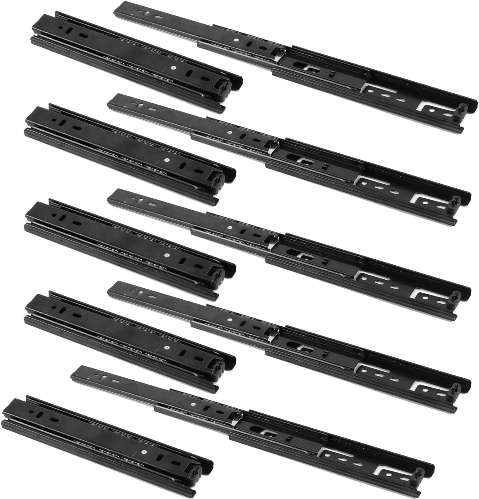 Oungy 3 Pair 10 Inch Soft Close Drawer Slides Full Extension Drawer ...