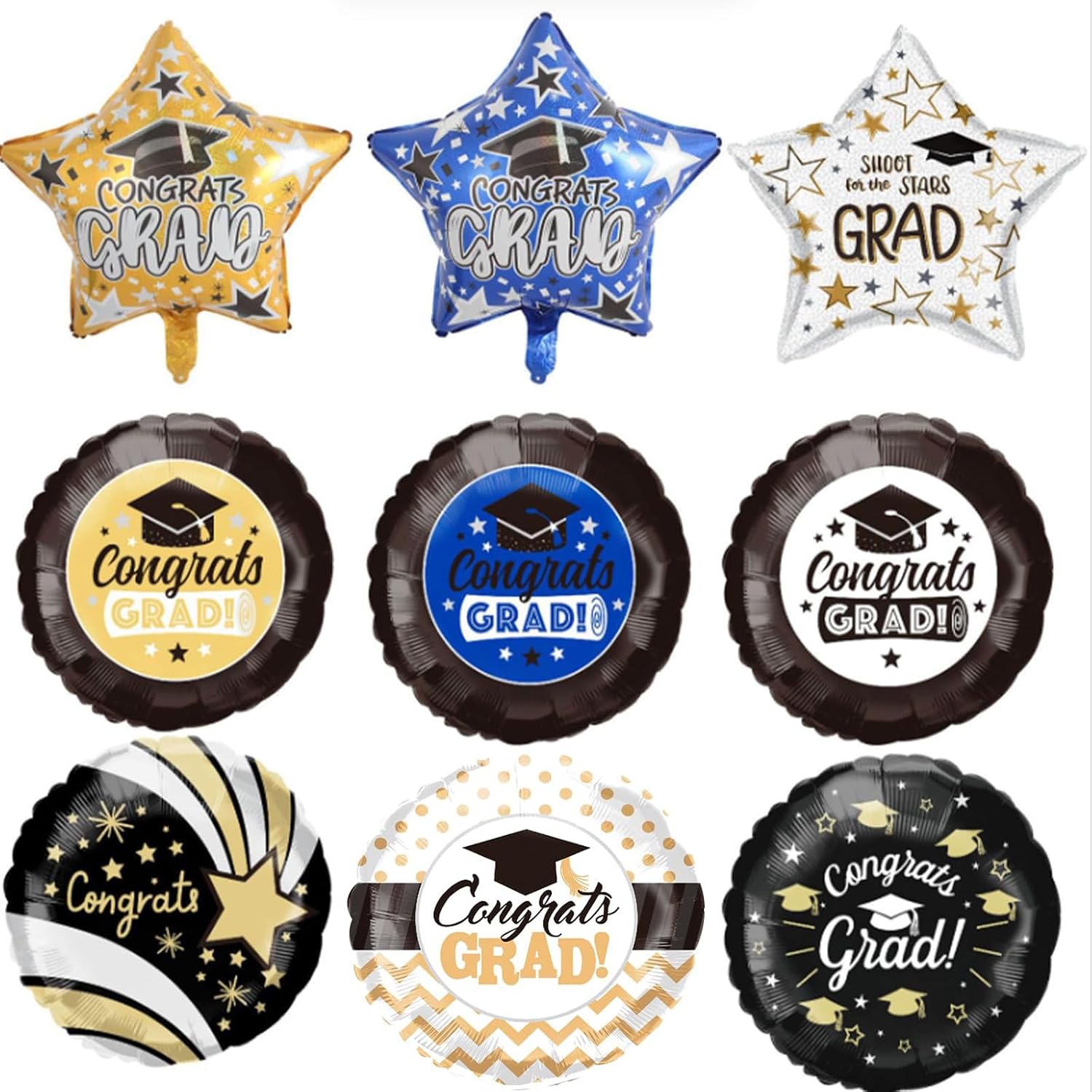 Amazon.com: Totelux Graduation Balloons Kit 18'' Congrats Grad Foil ...