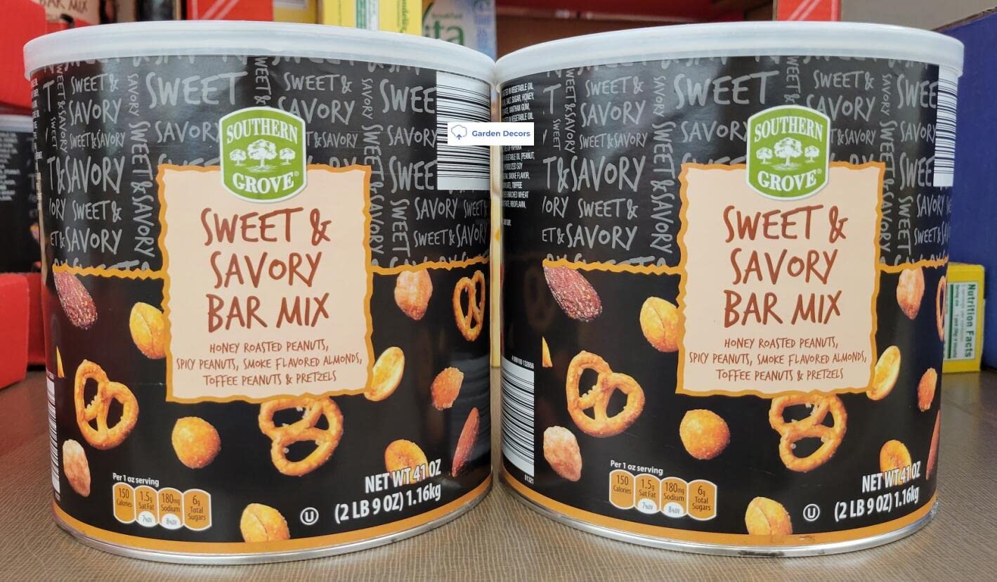 Amazon.com: Southern Grove Sweet & Savory Bar Mix 41oz 1.16kg (Two Cans)