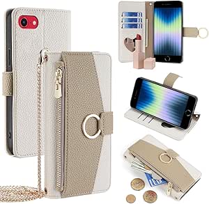 Amazon.com: YOUULAR Wallet Case with Crossbody Strap Compatible for iPhone SE 2022/iPhone SE ...