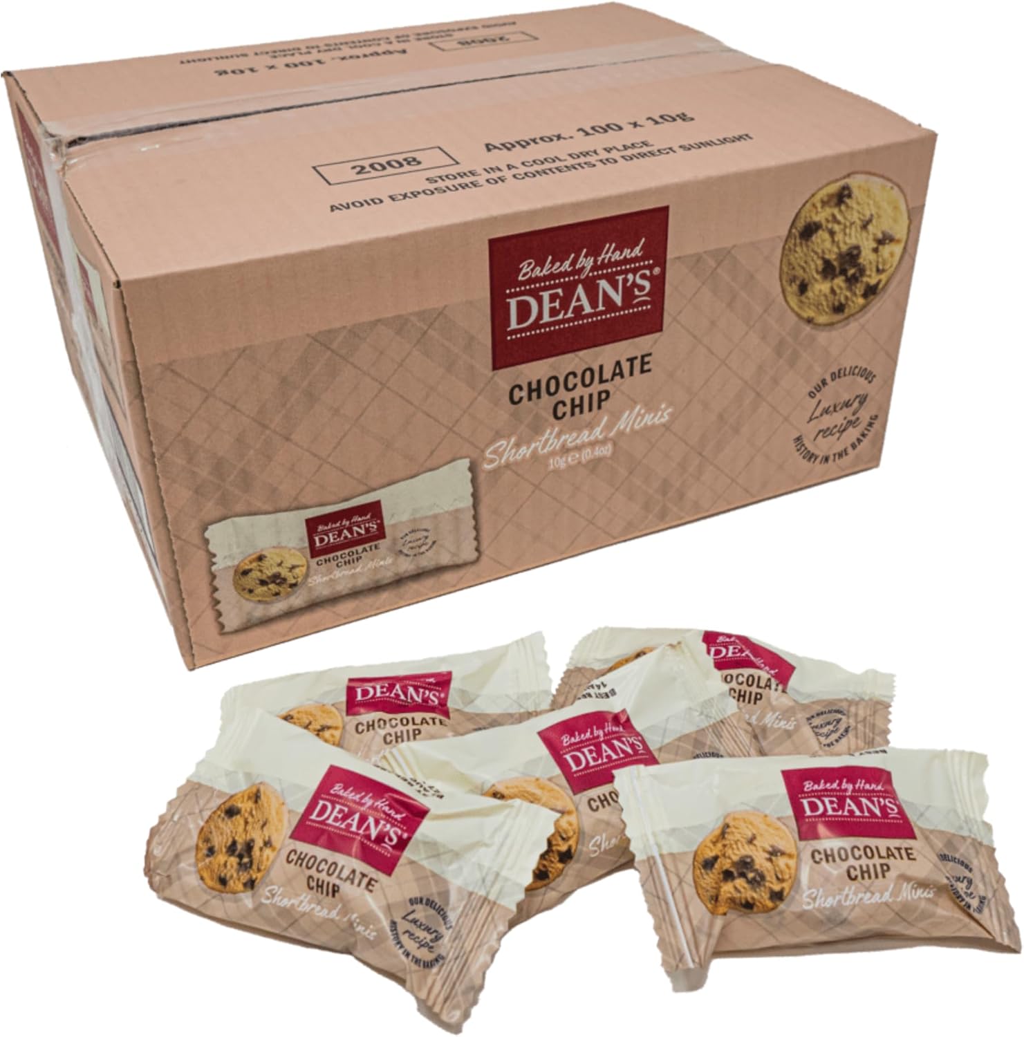 Deans Shortbread Biscuits Individually Wrapped - Bulk Box of 100 Single ...