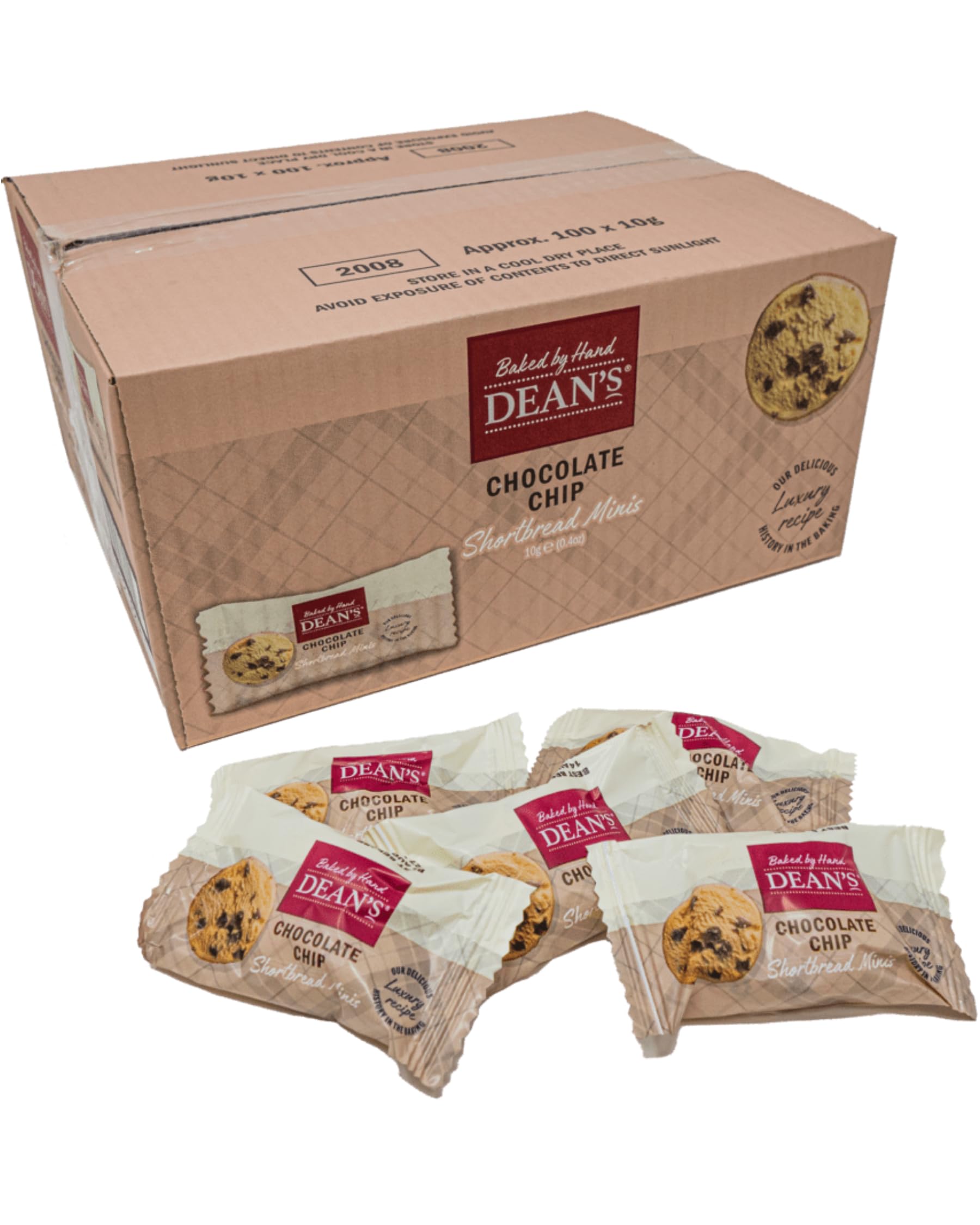 Deans Shortbread Biscuits Individually Wrapped - Bulk Box of 100 Single ...