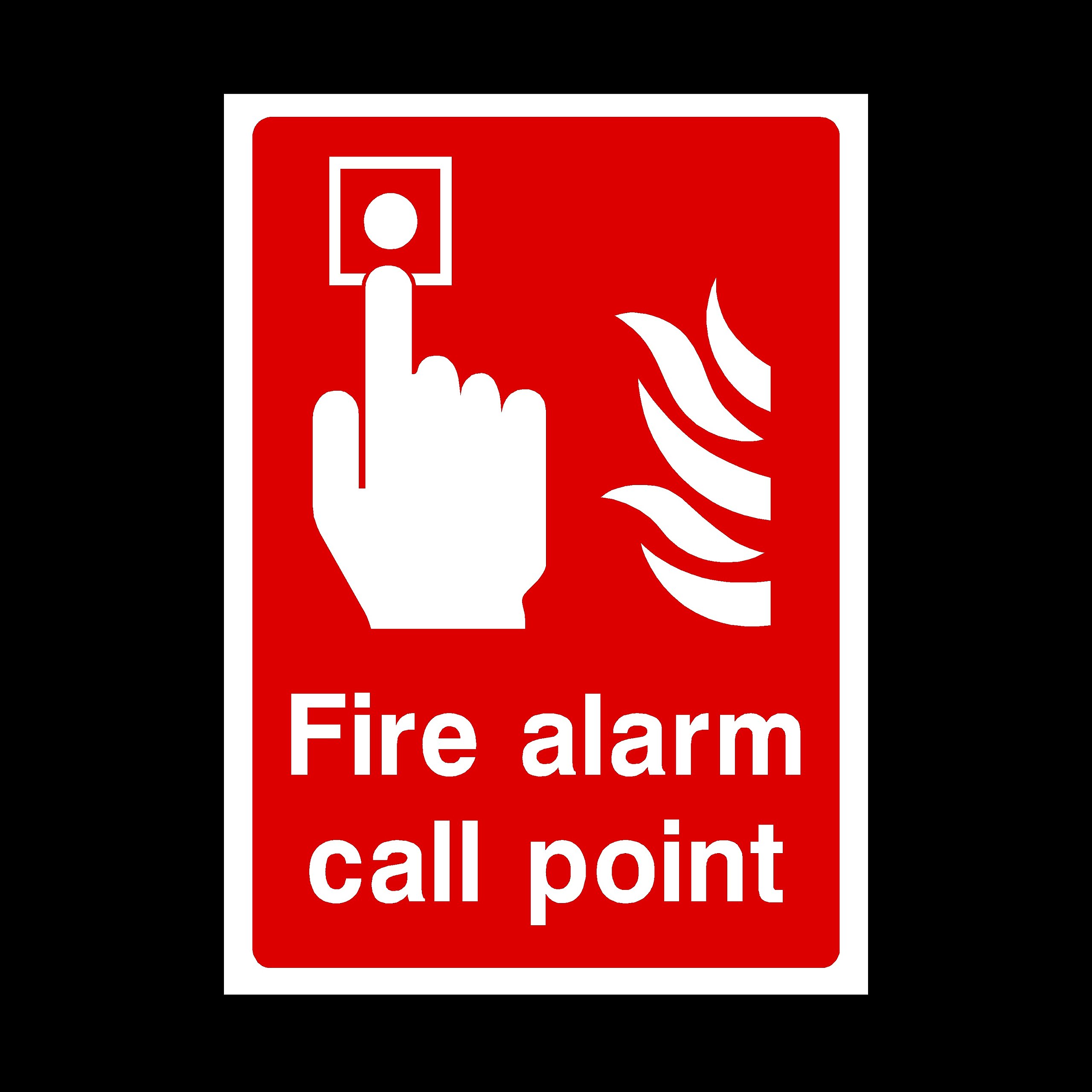 10x Fire Alarm Call Point Sign - Self Adhesive Sticker - (A5) 150x200mm ...