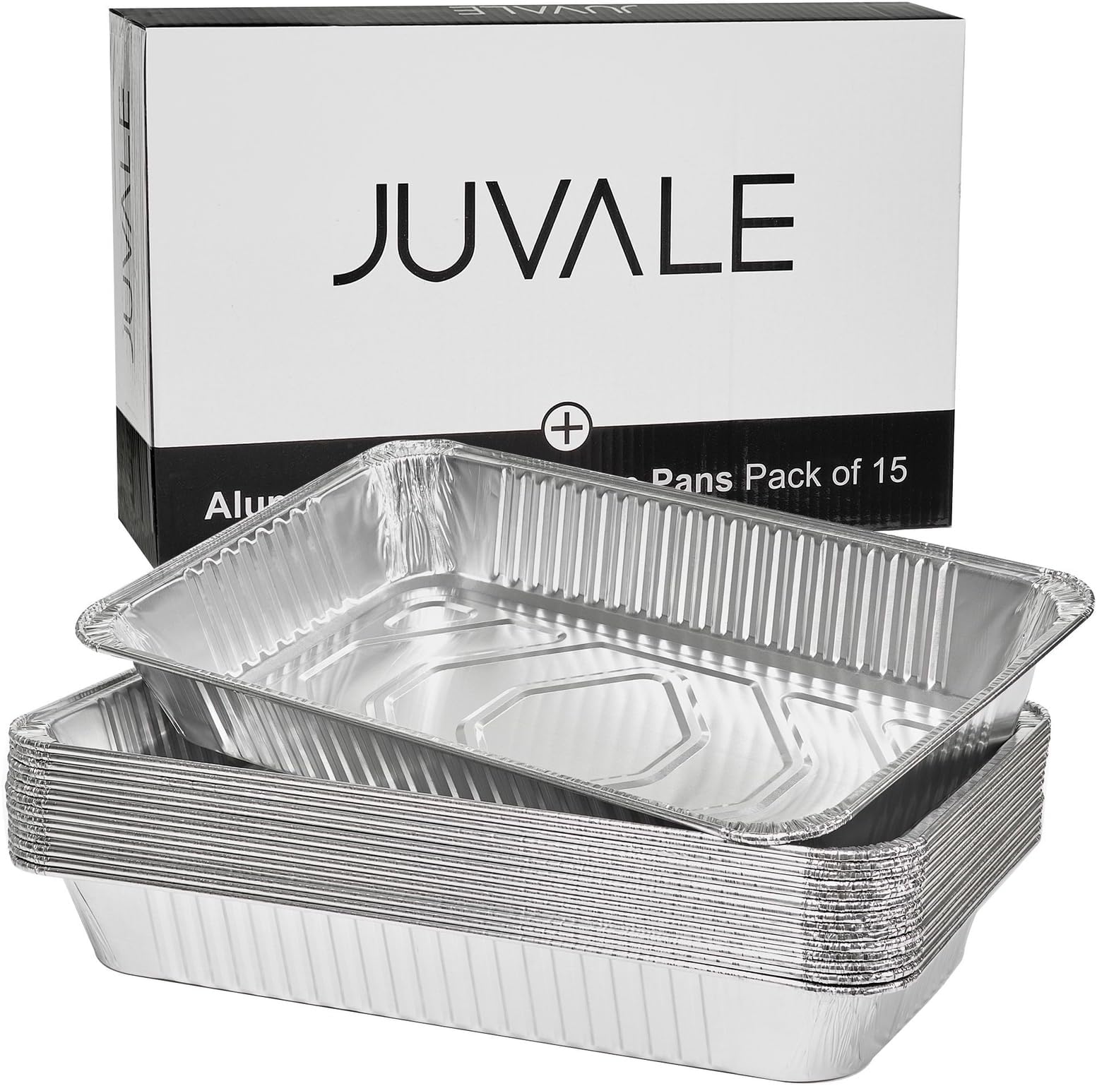 15 Pack Aluminum Foil Pans 21 x 13, Full Size Trays for Steam Table ...