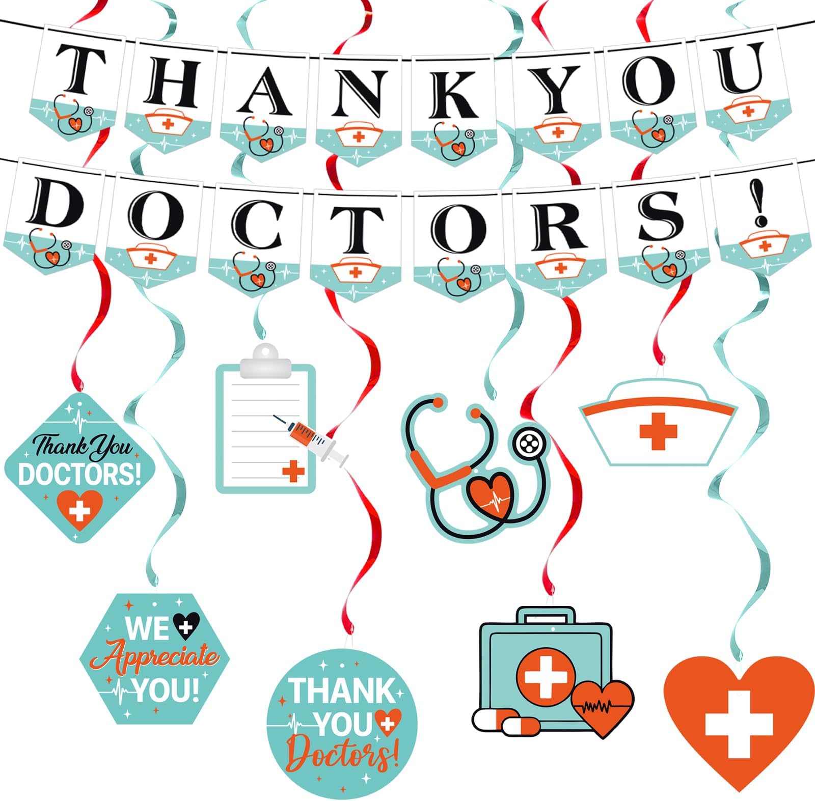 Amazon.com: Happy Thank You Doctors Day Birthday Decorations Thank You ...