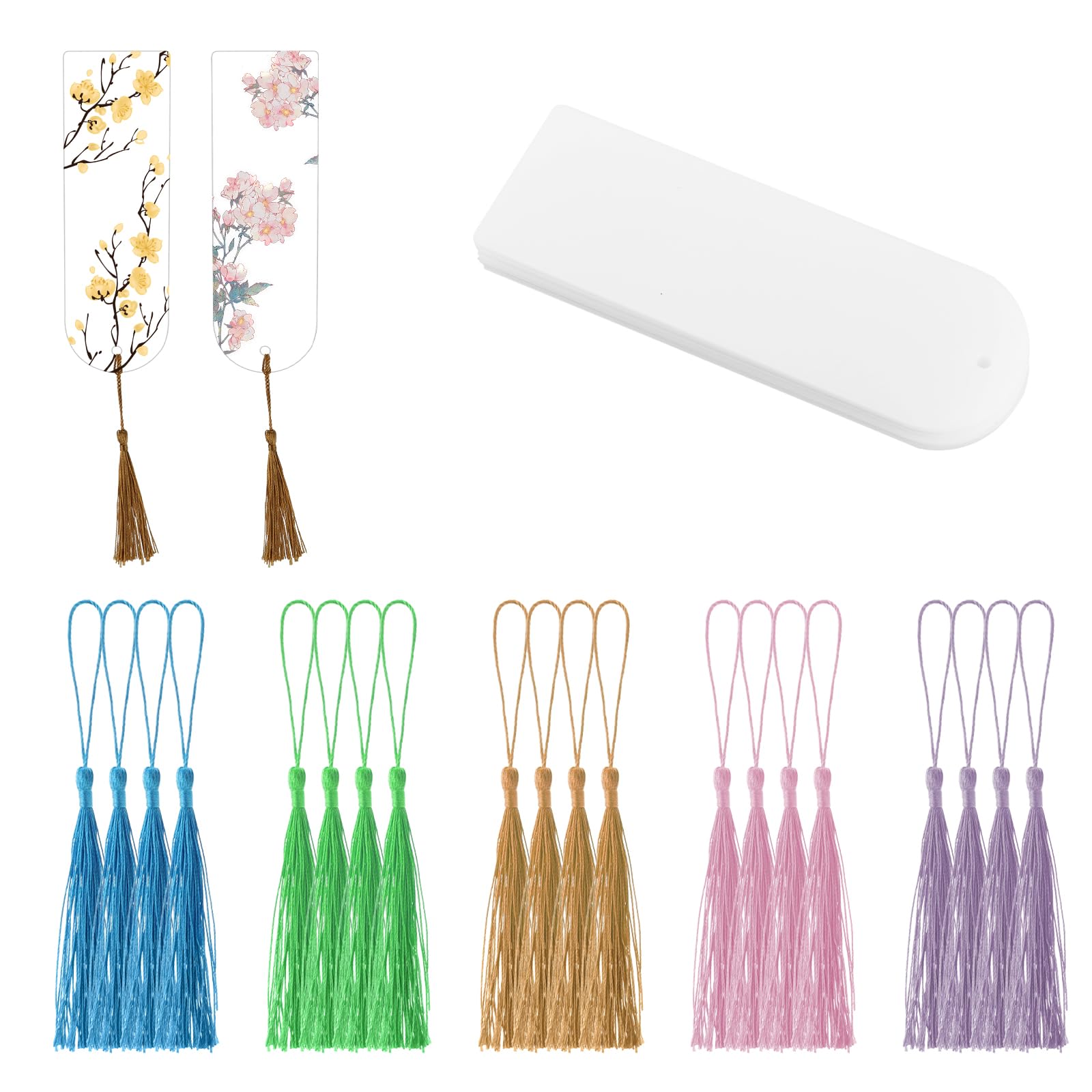 Amazon.com: Acrylic Bookmark Blanks 20Pcs Rectangle Clear Acrylic ...