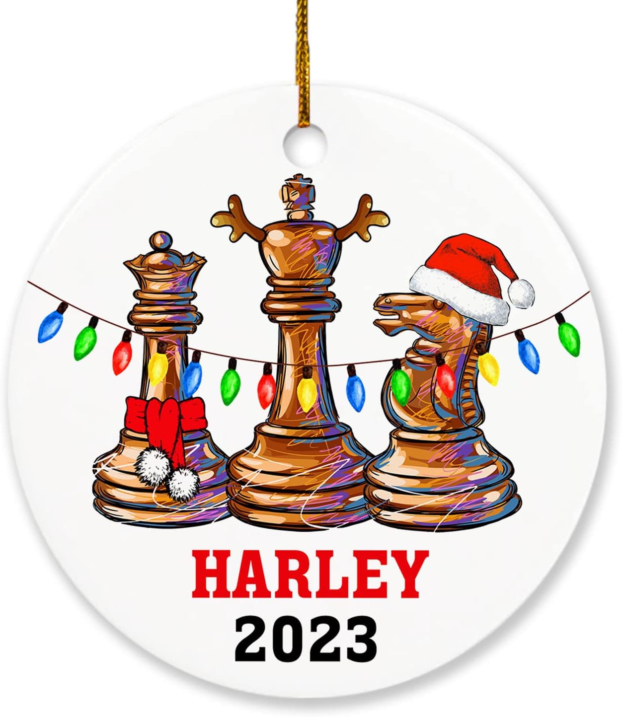 Amazon.com: Custom Chess Christmas Tree Ornament with Name & Year ...