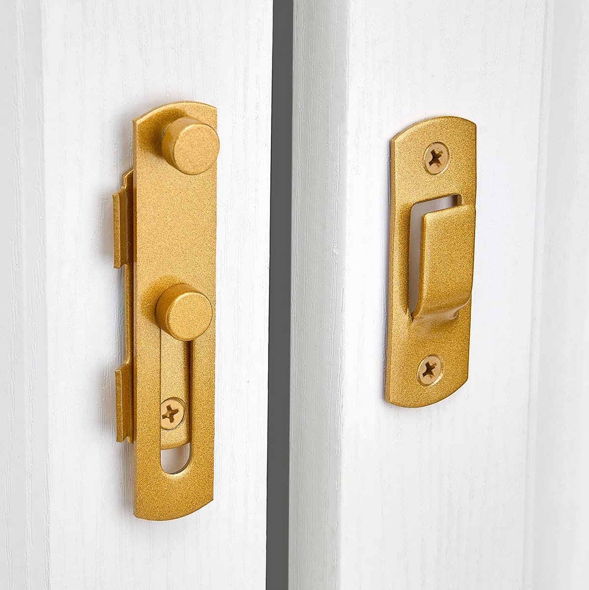 Snapklik.com : INIRET 2 Packs Barn Door Latches3.93” X 2.75” Gold ...
