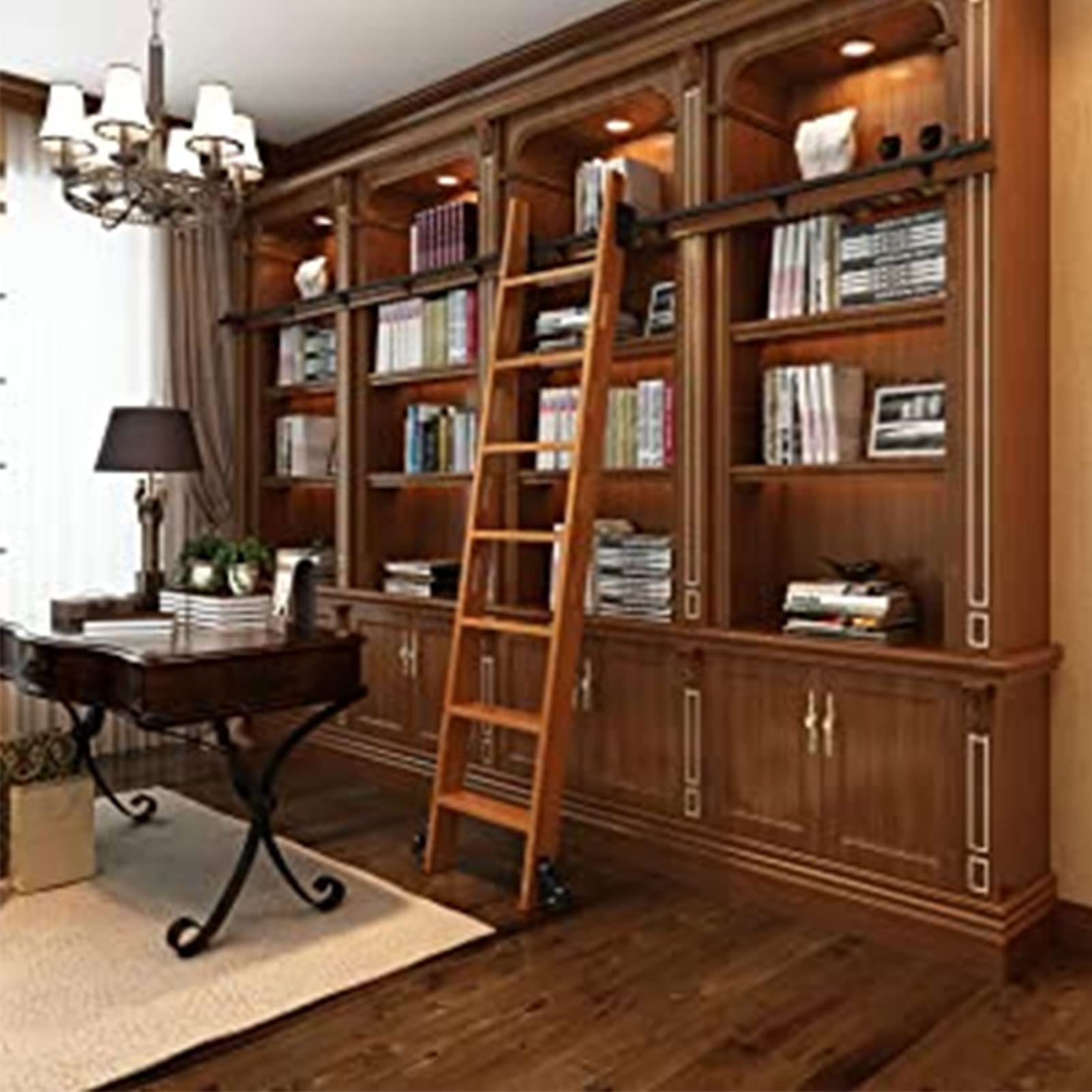 Buy Rolling Ladder Hardware Library Sliding Ladder Hardware Kit ...