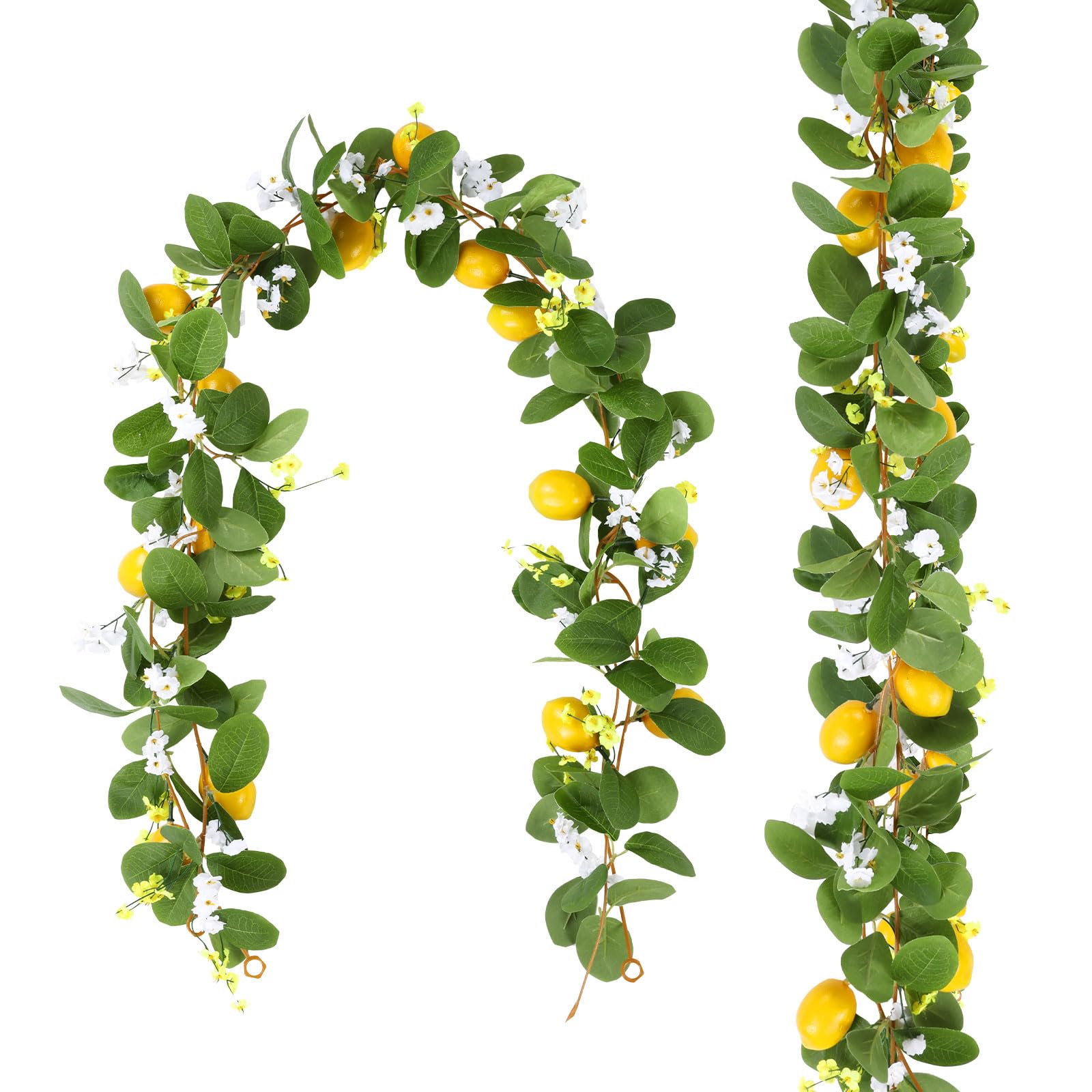 Amazon.com: U'Artlines 2Pcs 11 Ft Artificial Lemon Garland Spring ...