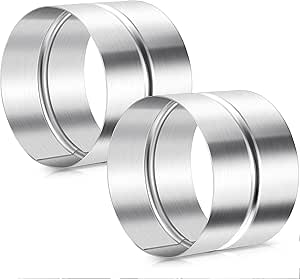 Hicarer 2 Pcs 4 Inch Galvanized Steel Duct Connector, Dryer Vent ...