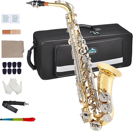 Amazon.com: EASTROCK Alto Saxophone E Flat Antique Finished Sax Full ...
