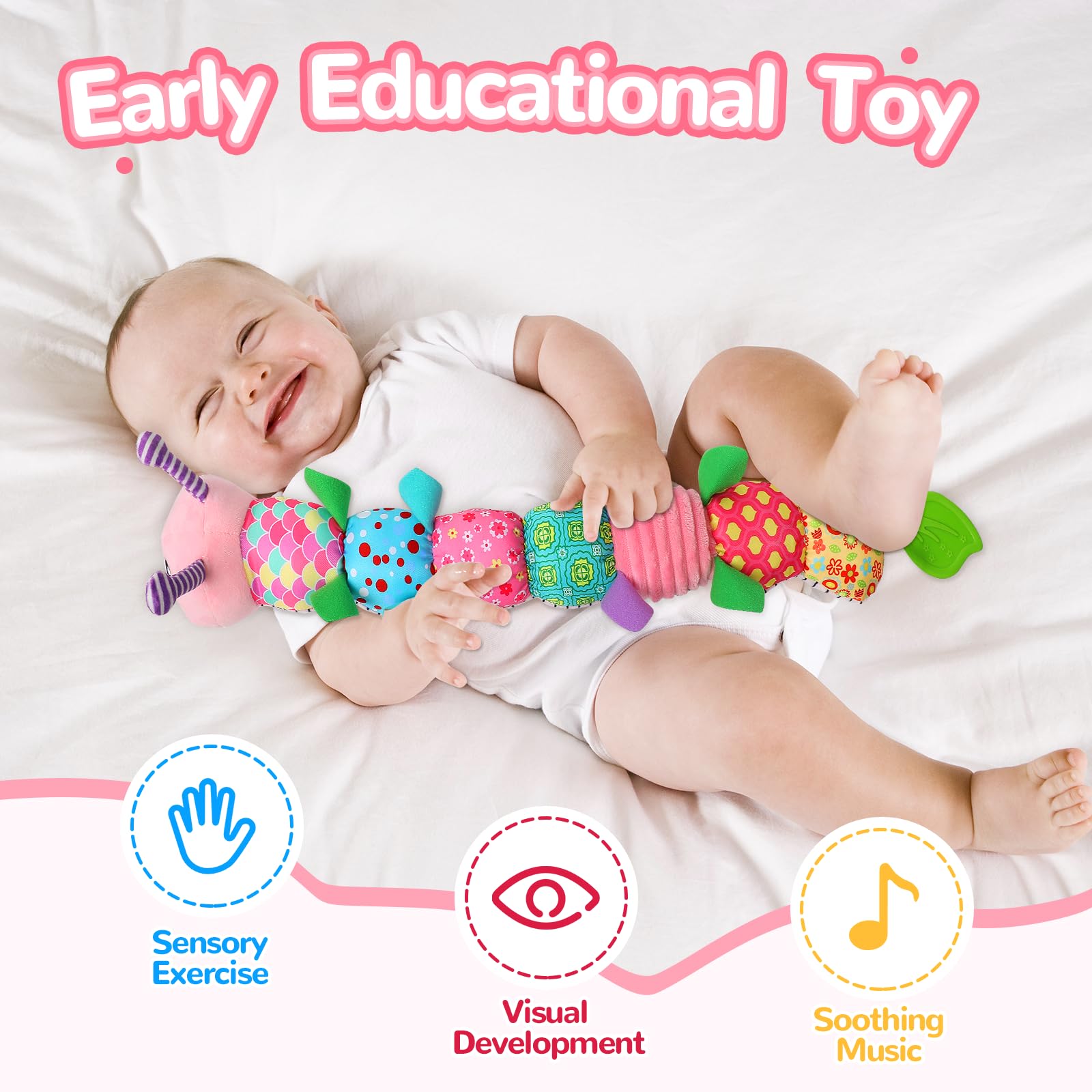 Snapklik.com : Infant Baby Musical Stuffed Animal Toys For 0-3-6-12 Months