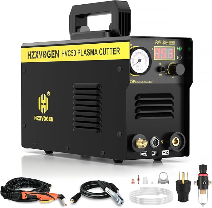 H HZXVOGEN Plasma Cutter, 50A Portable Plasma Cutter with Post Flow ...