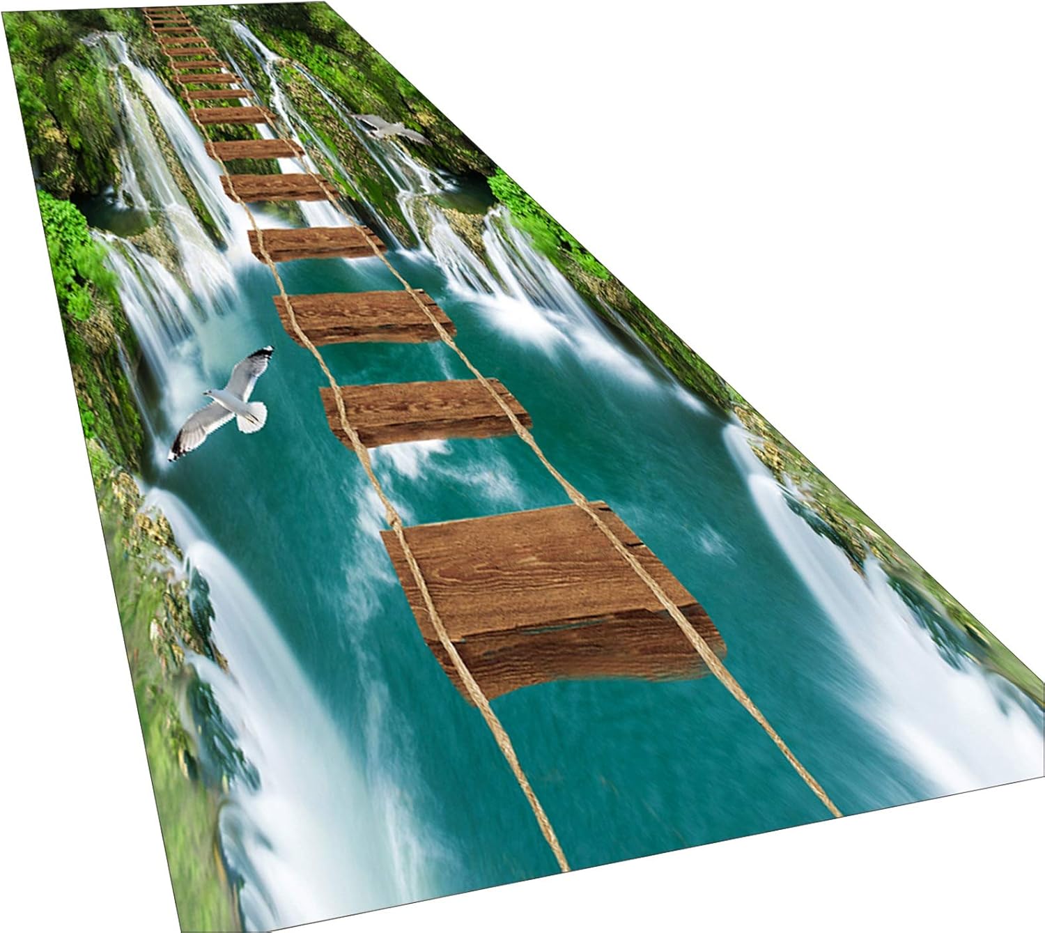 WZLL Carpet Runner Rug For Hallway, Overhead Rope Bridge Design Modern ...