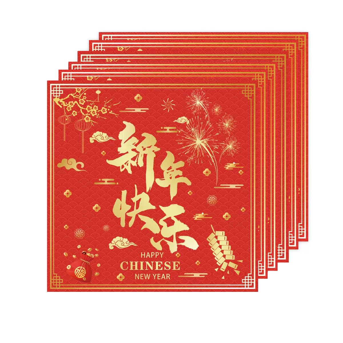 Amazon.com: 40Pcs Chinese New Year Party Napkins for Chinese New Year ...