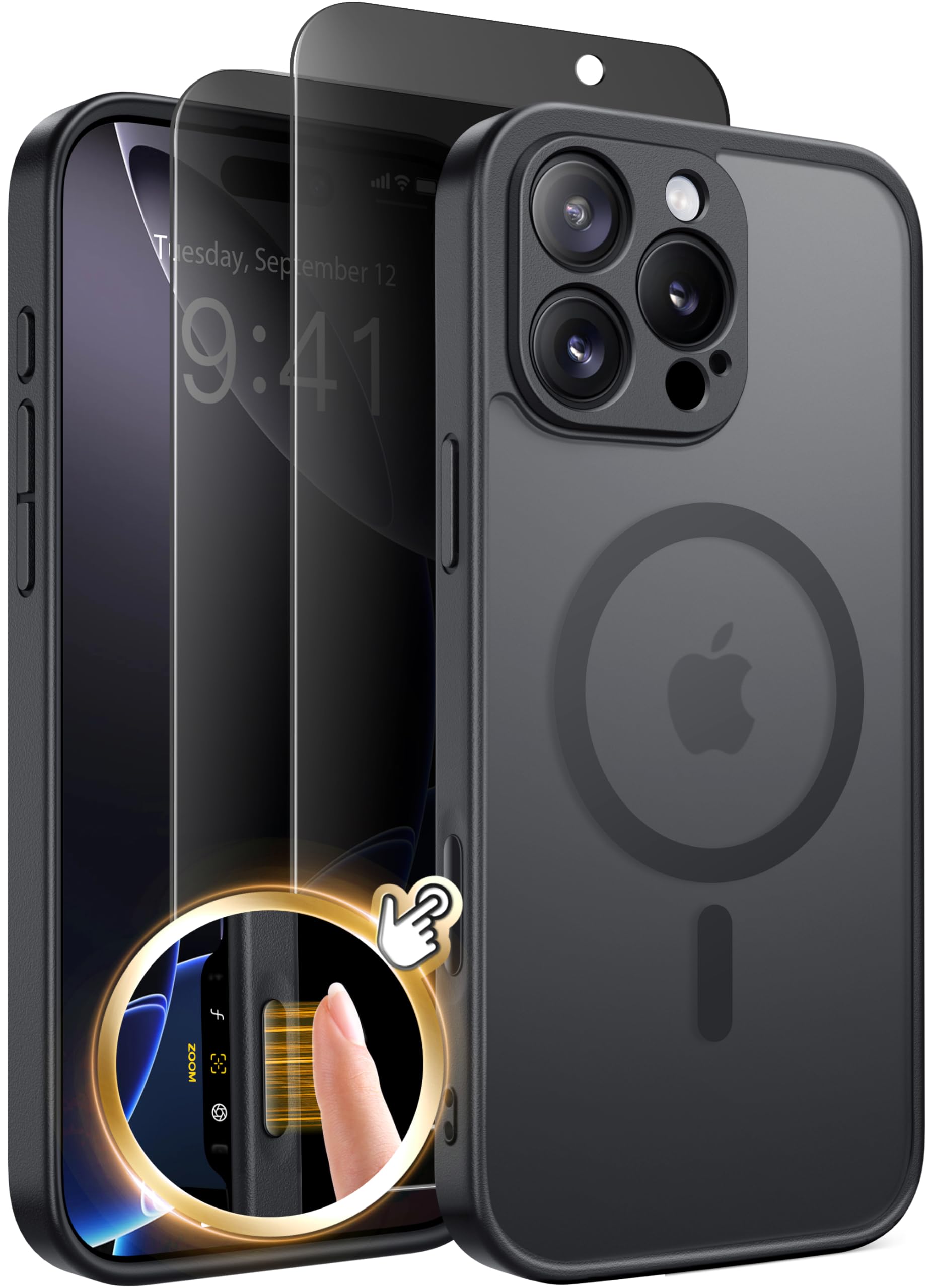 Amazon.com: Magnetic for iPhone 16 Pro Case with Camera Control Button,Compatible with MagSafe ...