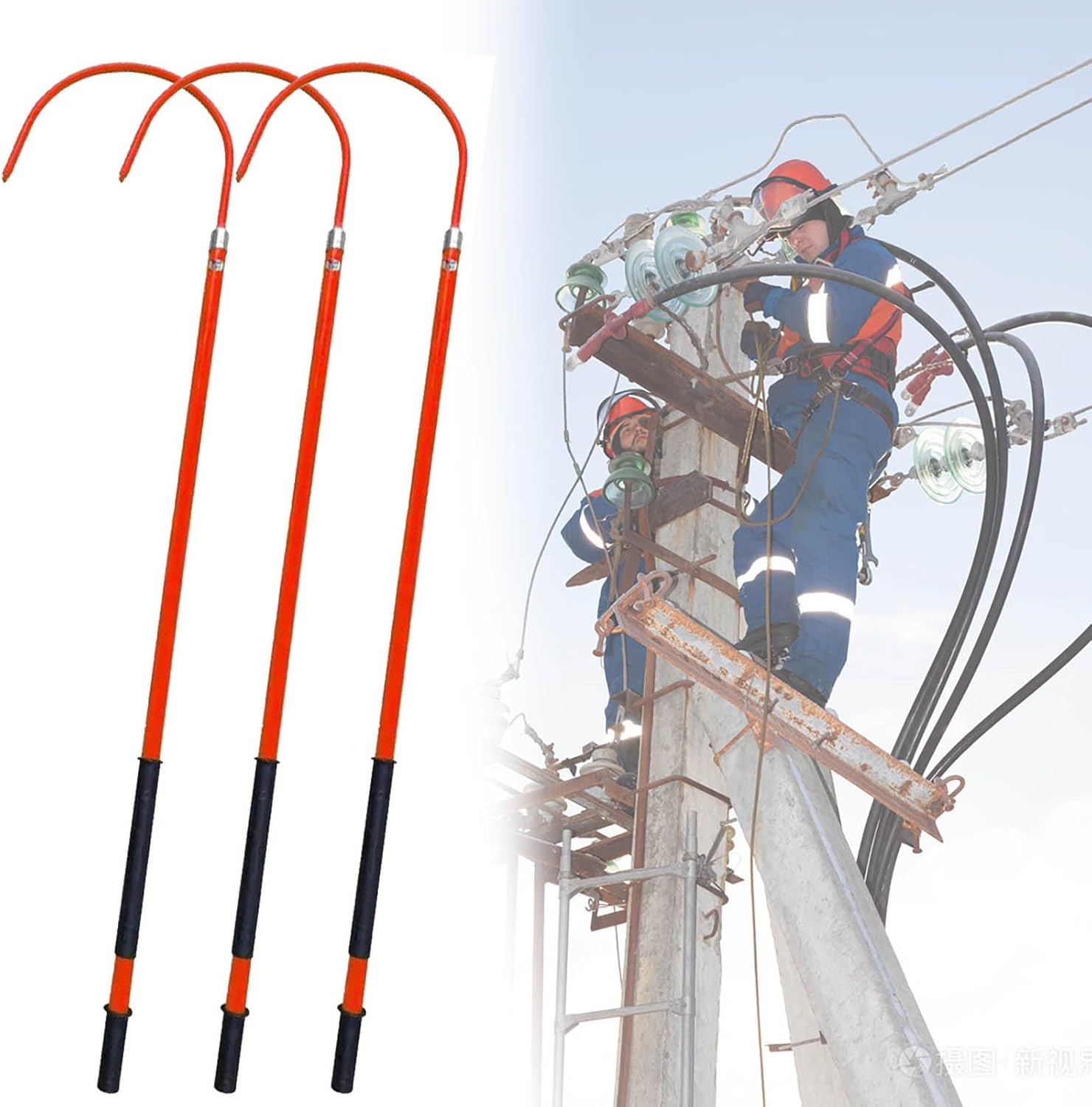 Insulated Electrical Rescue Hook Electrical Safety Rescue Hook - 10kV ...