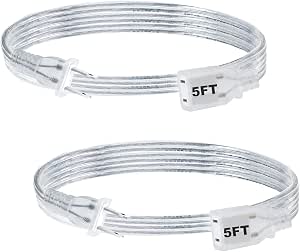 Amazon.com: Rkoyes Upgraded 2 Pack Clear Extension Cord 5 Ft, UL ...