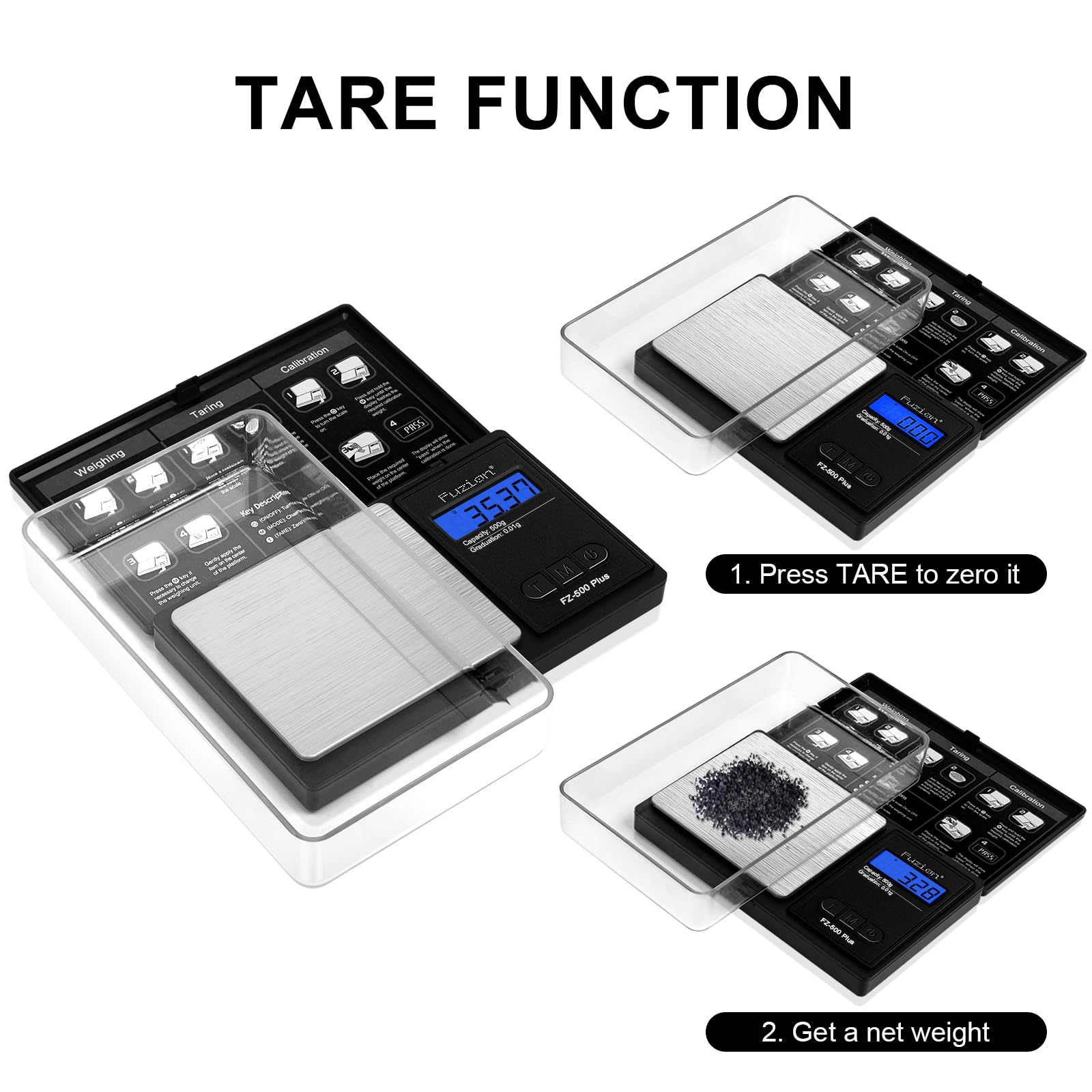 Snapklik.com : Fuzion Digital Pocket Gram Scale .01 Gram Accuracy, 500g ...