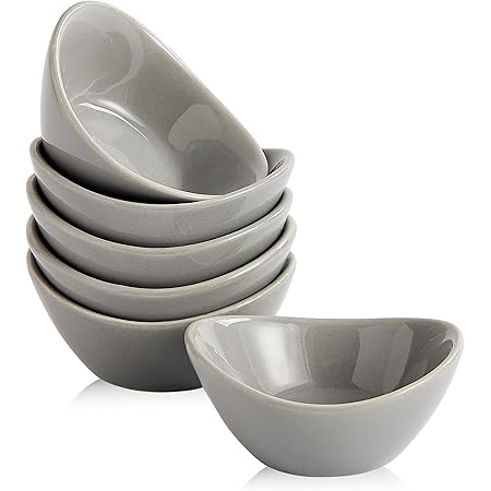 Amazon.com | Swuut Ceramic Dipping Bowls Set of 6,1.5 Oz White Dip ...