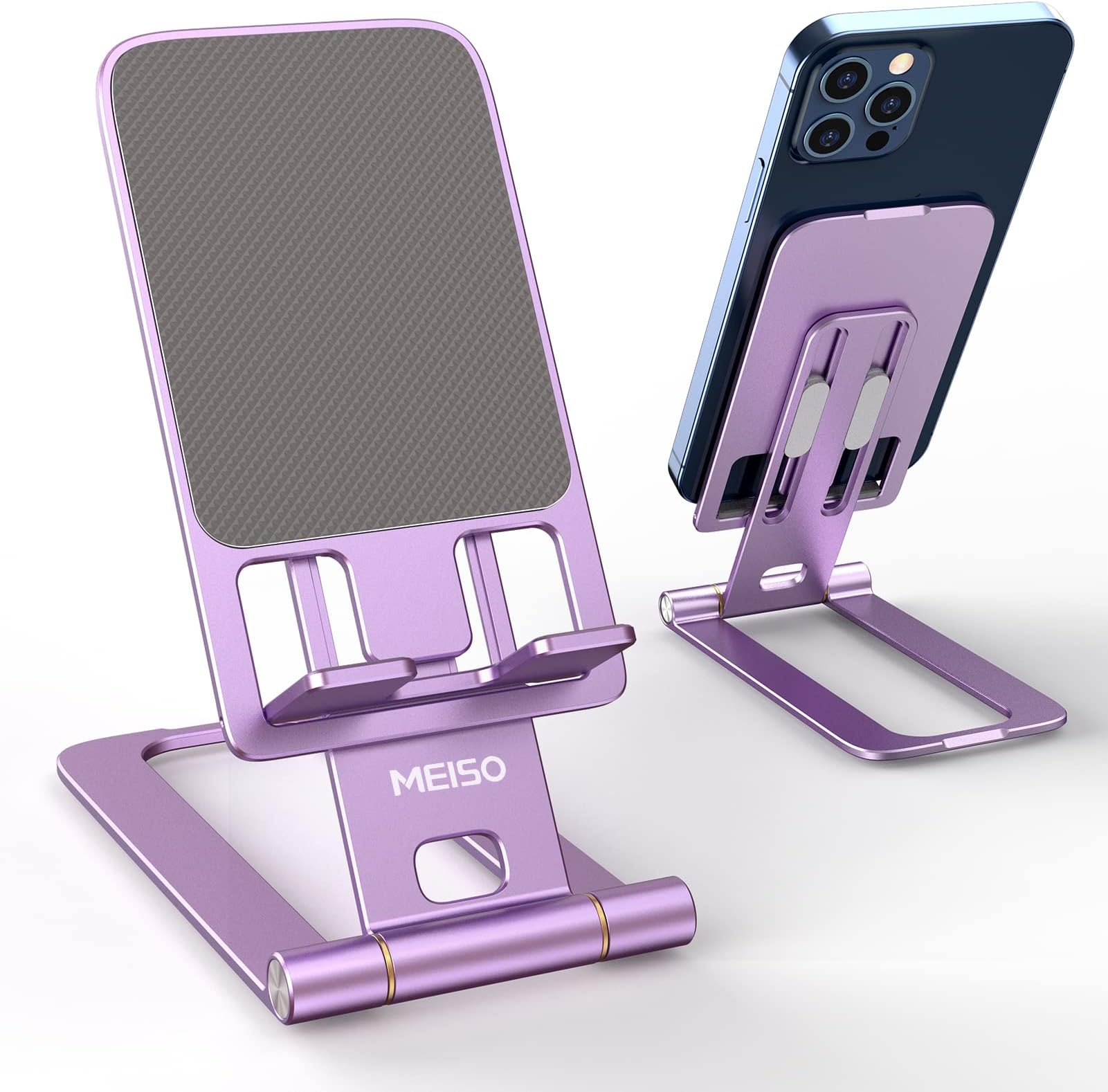Amazon.com: MEISO Foldable Aluminum Desktop Phone Stand, Portable Phone ...