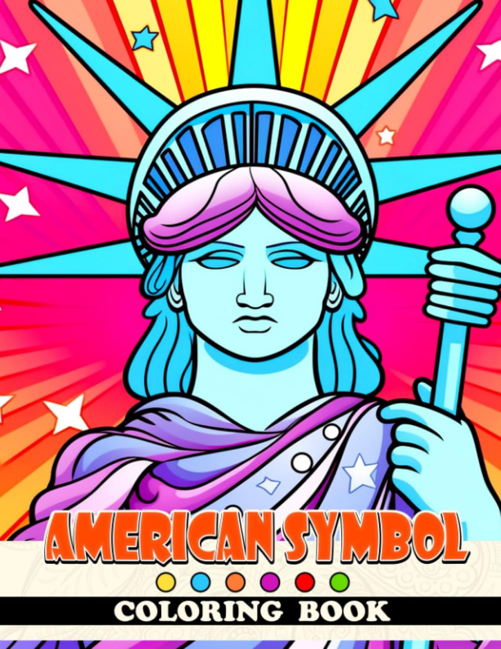 American Symbol Coloring Book: Many Of Symbols Featuring American Flag ...
