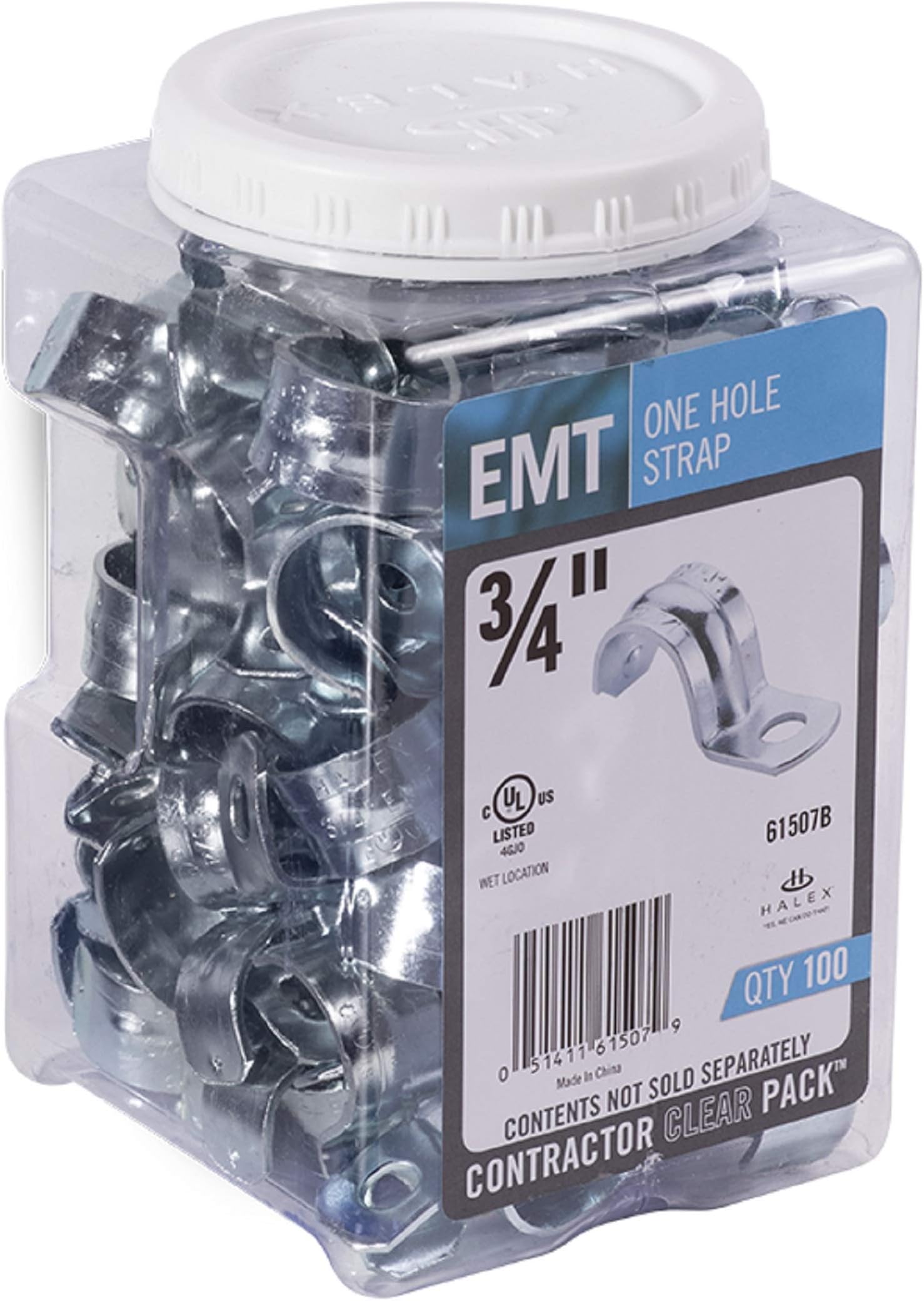 Amazon.com: RACO 2082B25 Strap, EMT, 1/2-Inch Trade Size, (1) Hole ...