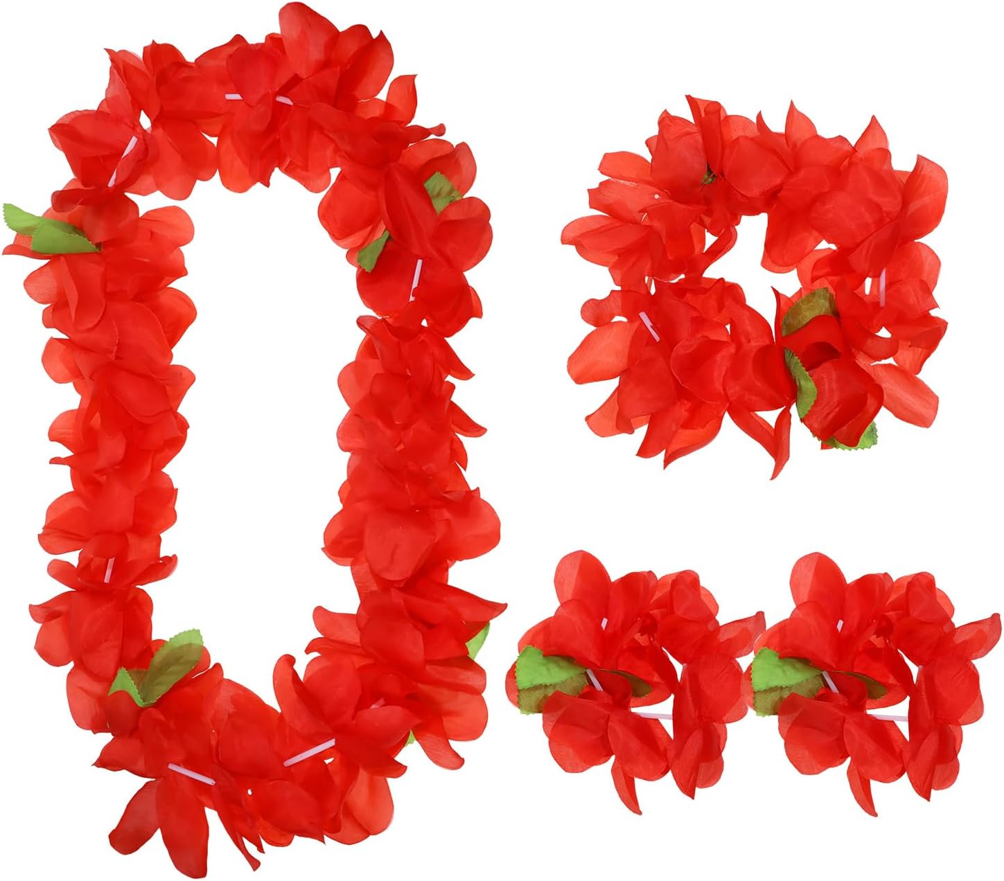 Amazon.com: PENTA ANGEL Hawaiian Leis Set for Luau Party 4Pcs Tropical ...