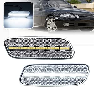 Amazon.com: 2PCS White Led Side Marker Lights for 1992-2000 Lex'us ...