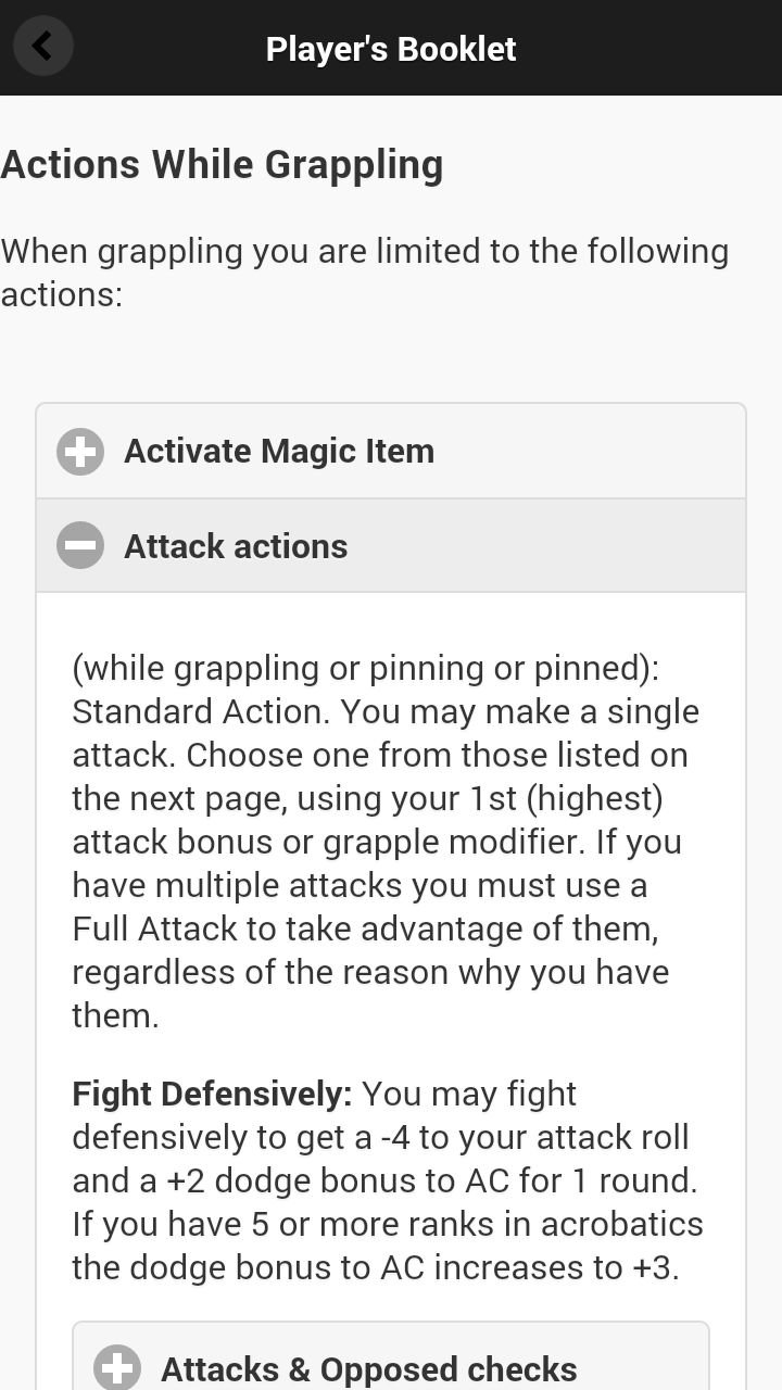 SRD 3.5 Player's Booklet - App on Amazon Appstore