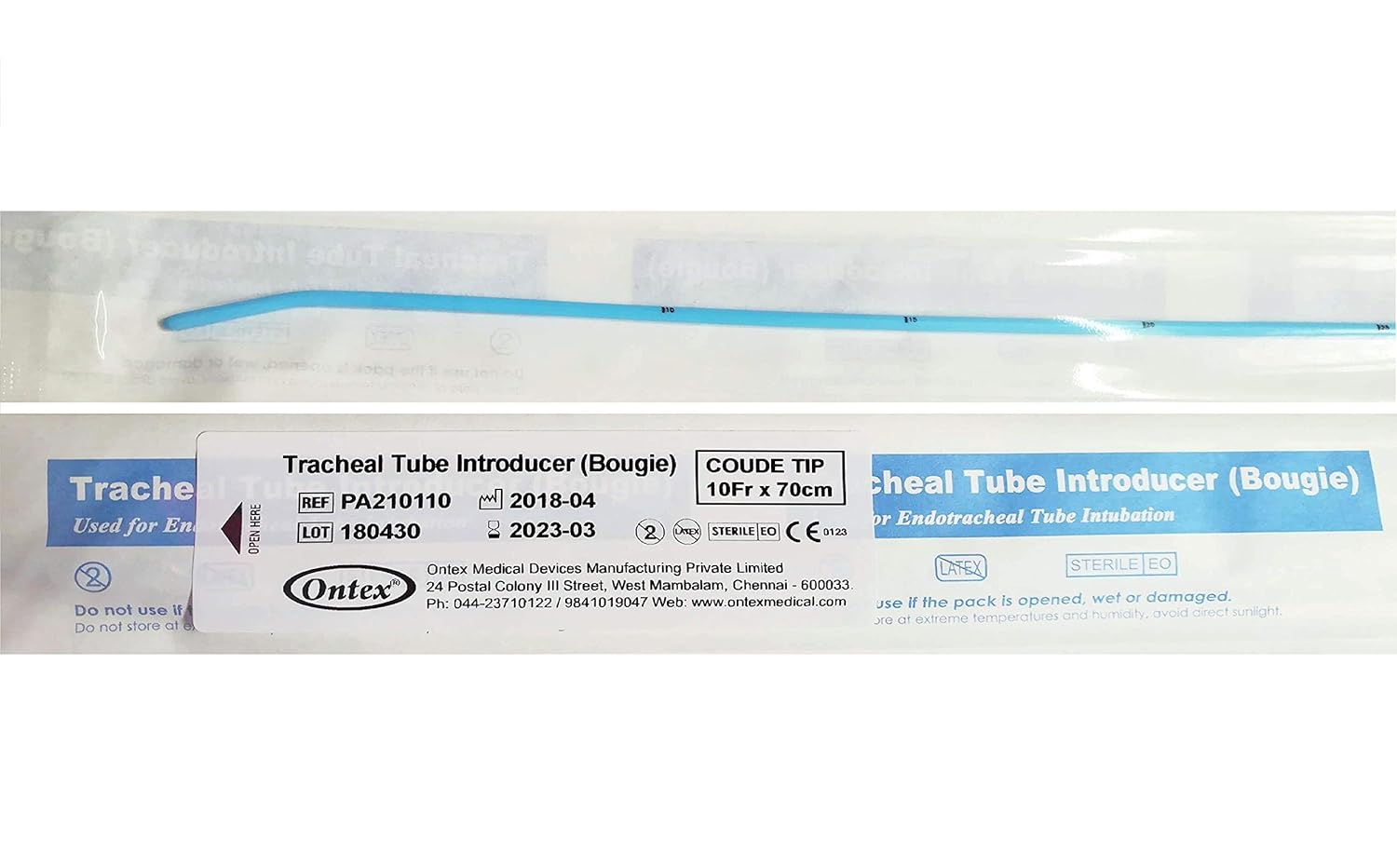 Ontex Bougie For Intubation Pediatric Endotracheal Tube Introducer ...