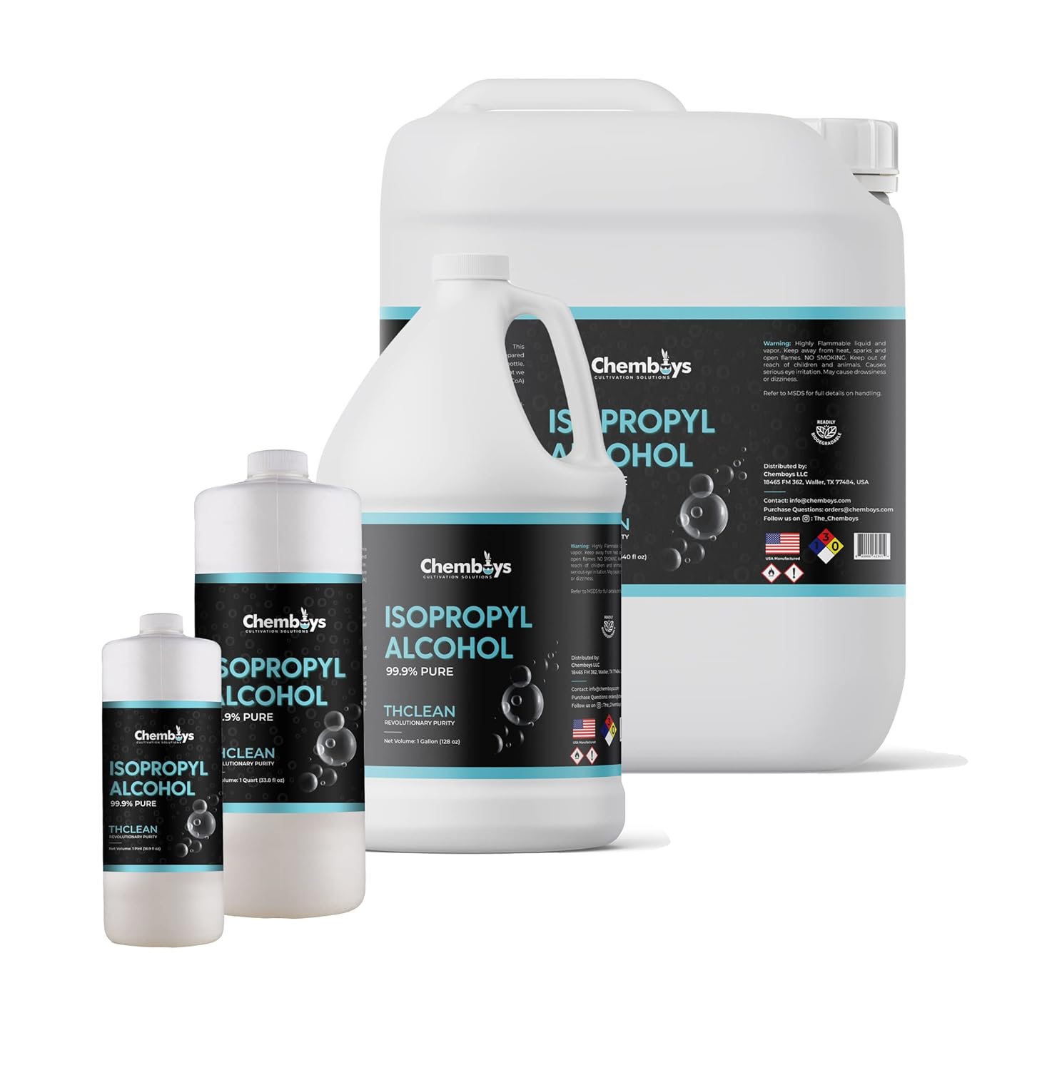 Amazon.com: Chemboys Isopropyl Alcohol 99.9% – Pure Industrial Grade ...