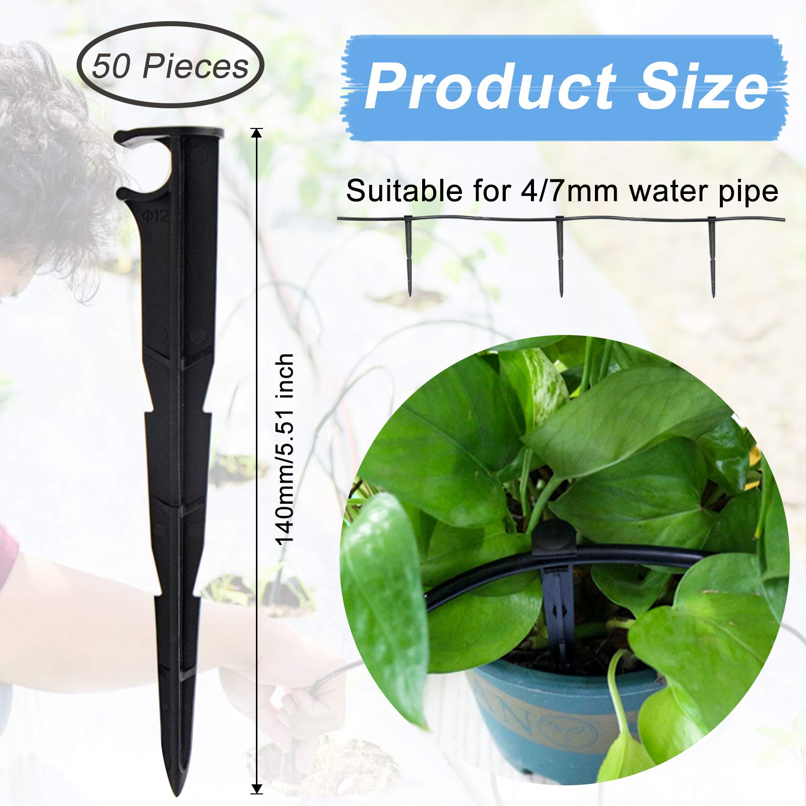 Soaker Hose Pegs FloraFlex - 8 Plant Microdrip Irrigation System - 8 X ...