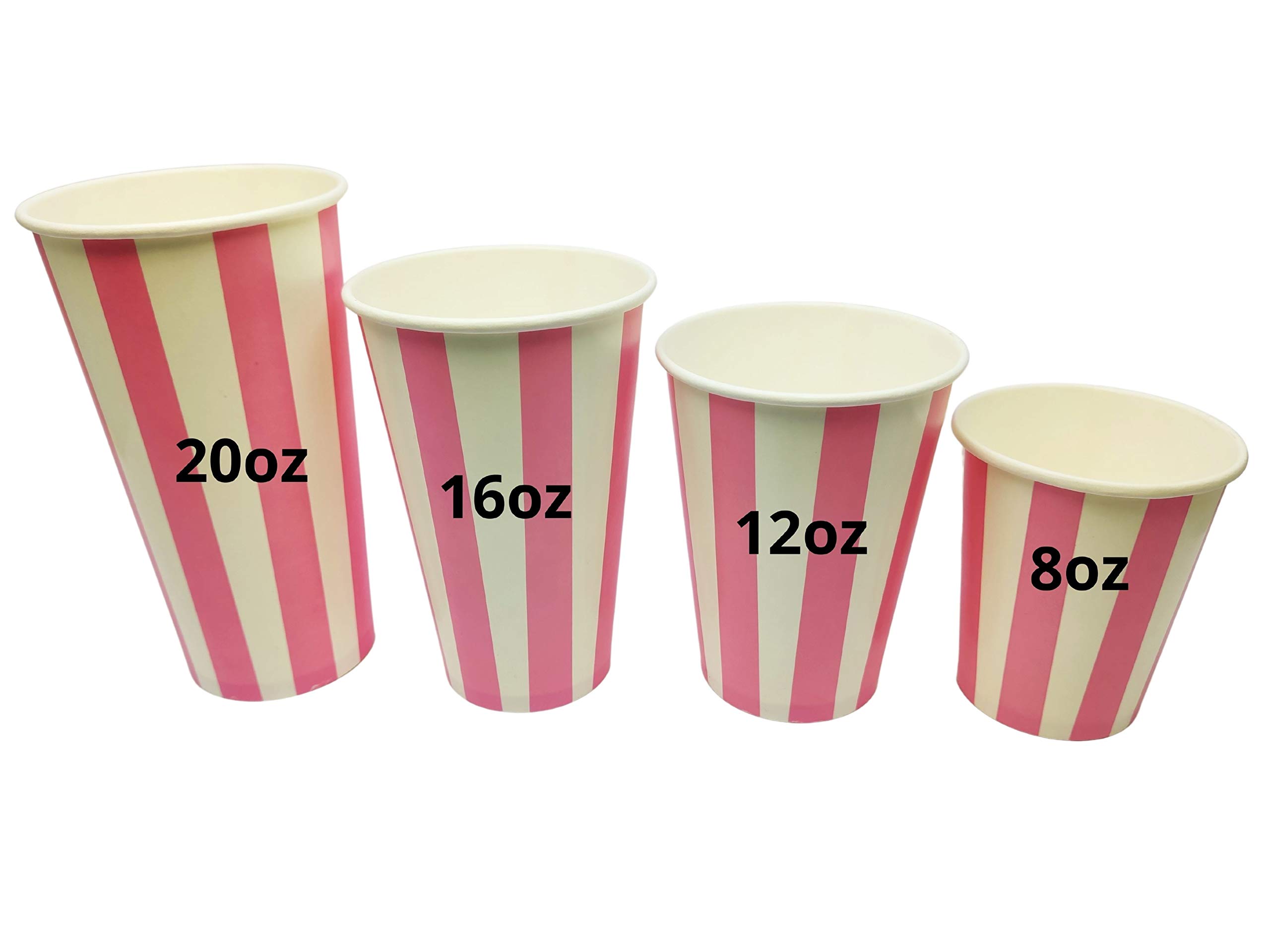 Disposable Party Milkshake Birthday Cold Drink Paper Cups - 8oz - Pack ...