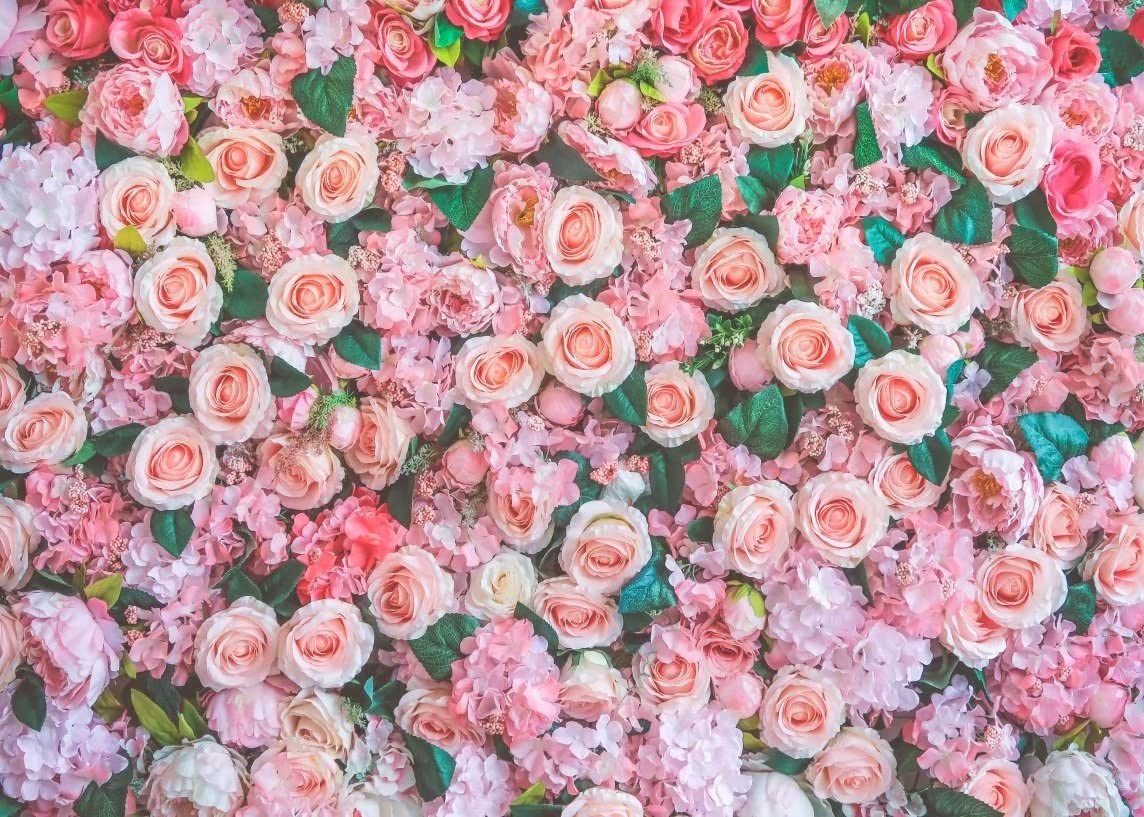 Buy BELECO 5x4FT Soft Fabric Floral Wall Backdrop Floral Backdrop for ...