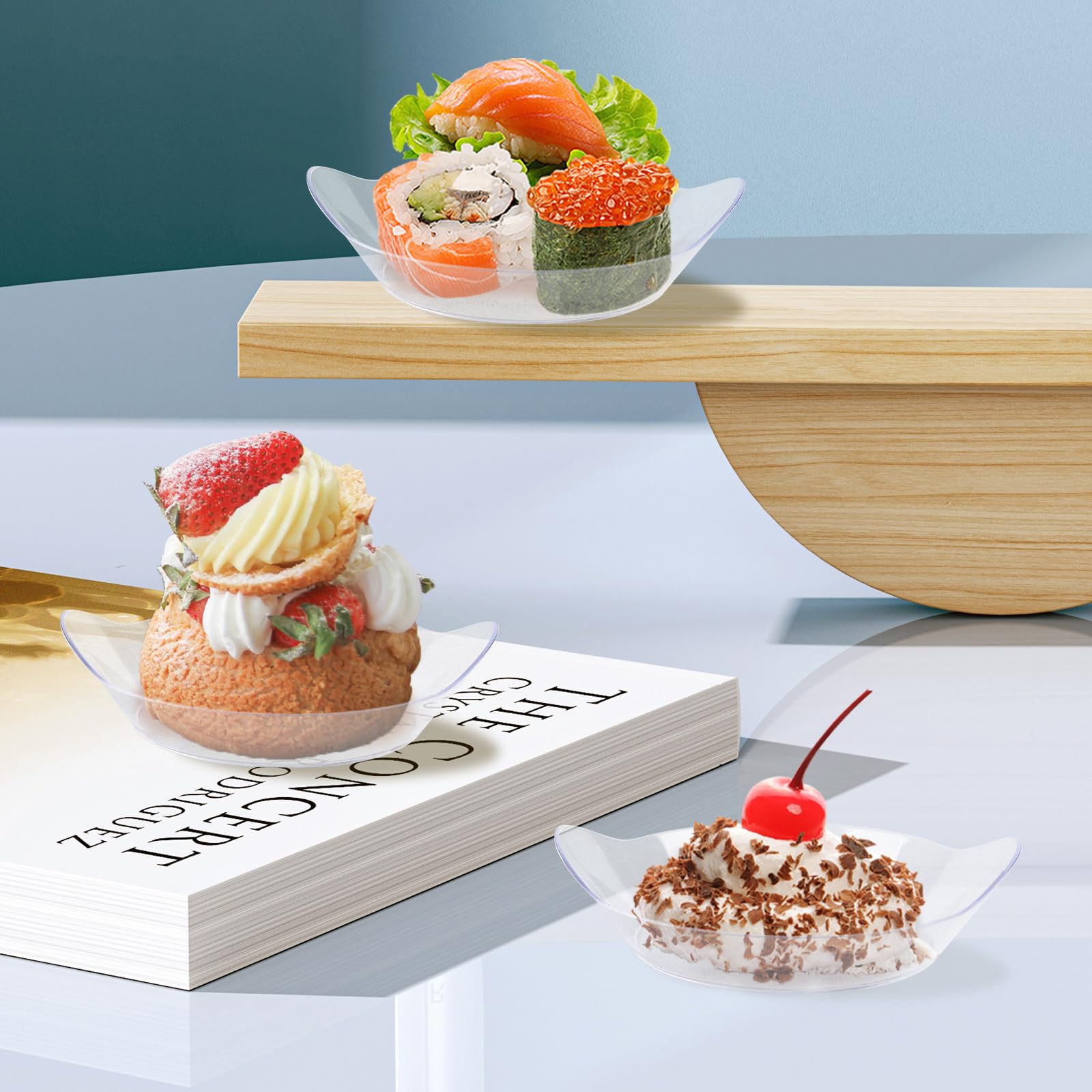 Mini Dessert Plates Wholesale Kitchen Accessory 180ml 6oz Sugar Water