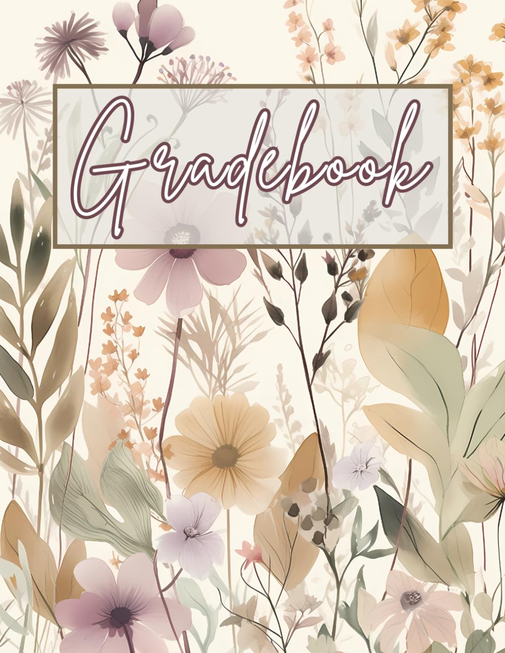 Large Grid Teacher Gradebook • Record, Attendance, Grade Book for ...